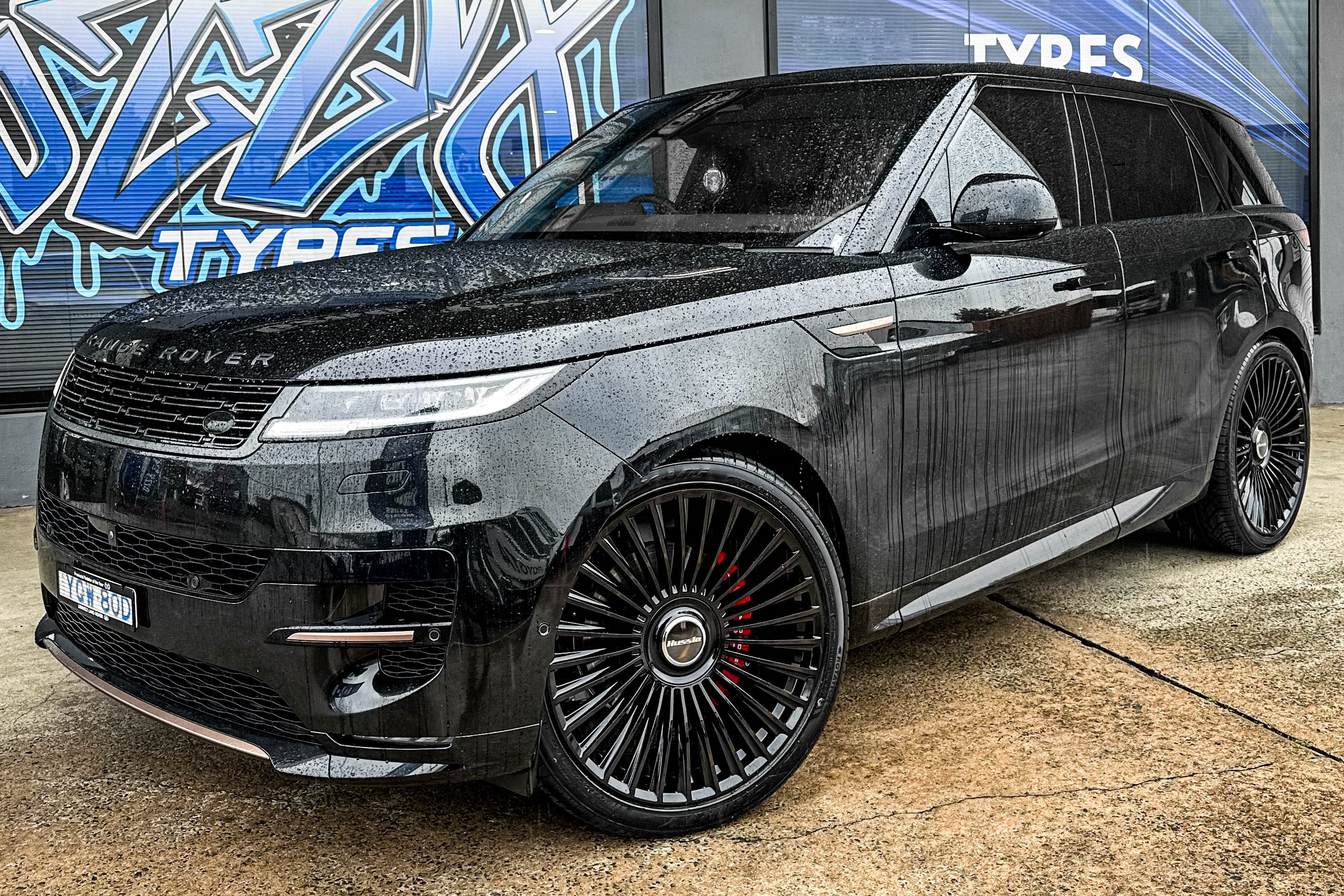 land rover range rover hussla dubai gloss black wheel #14488