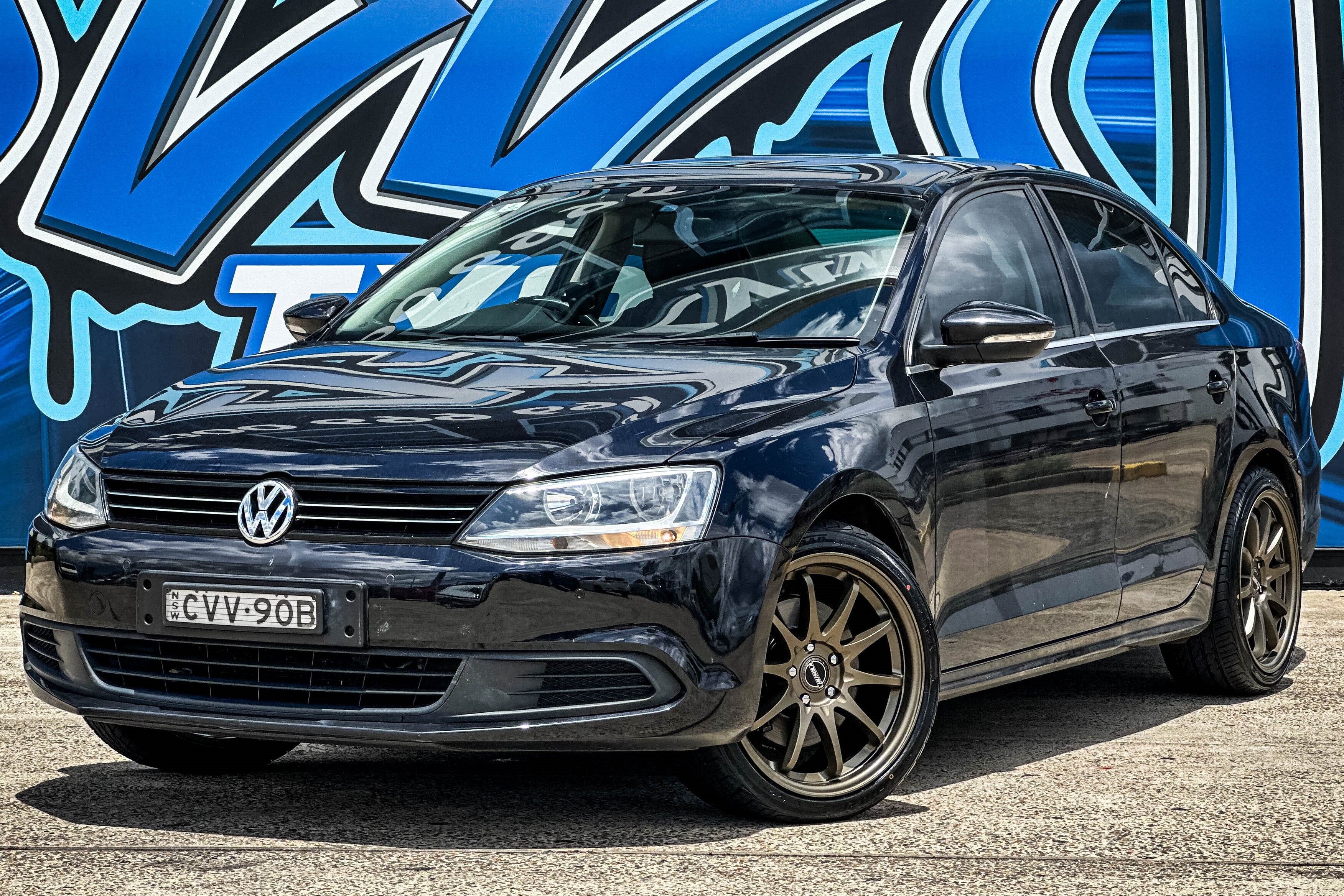 volkswagen jetta hussla jdm matte bronze wheel #14572