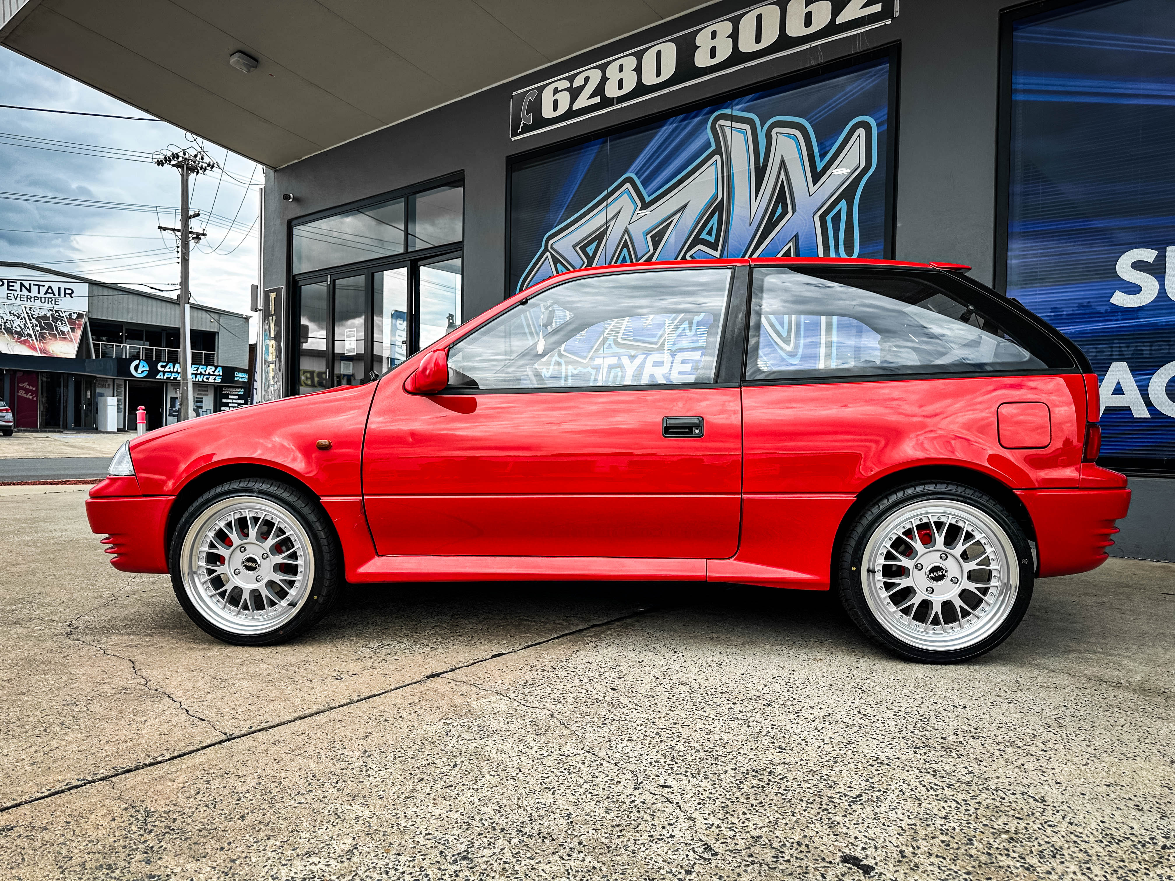suzuki swift hussla 021 silver machined lip wheel #14646