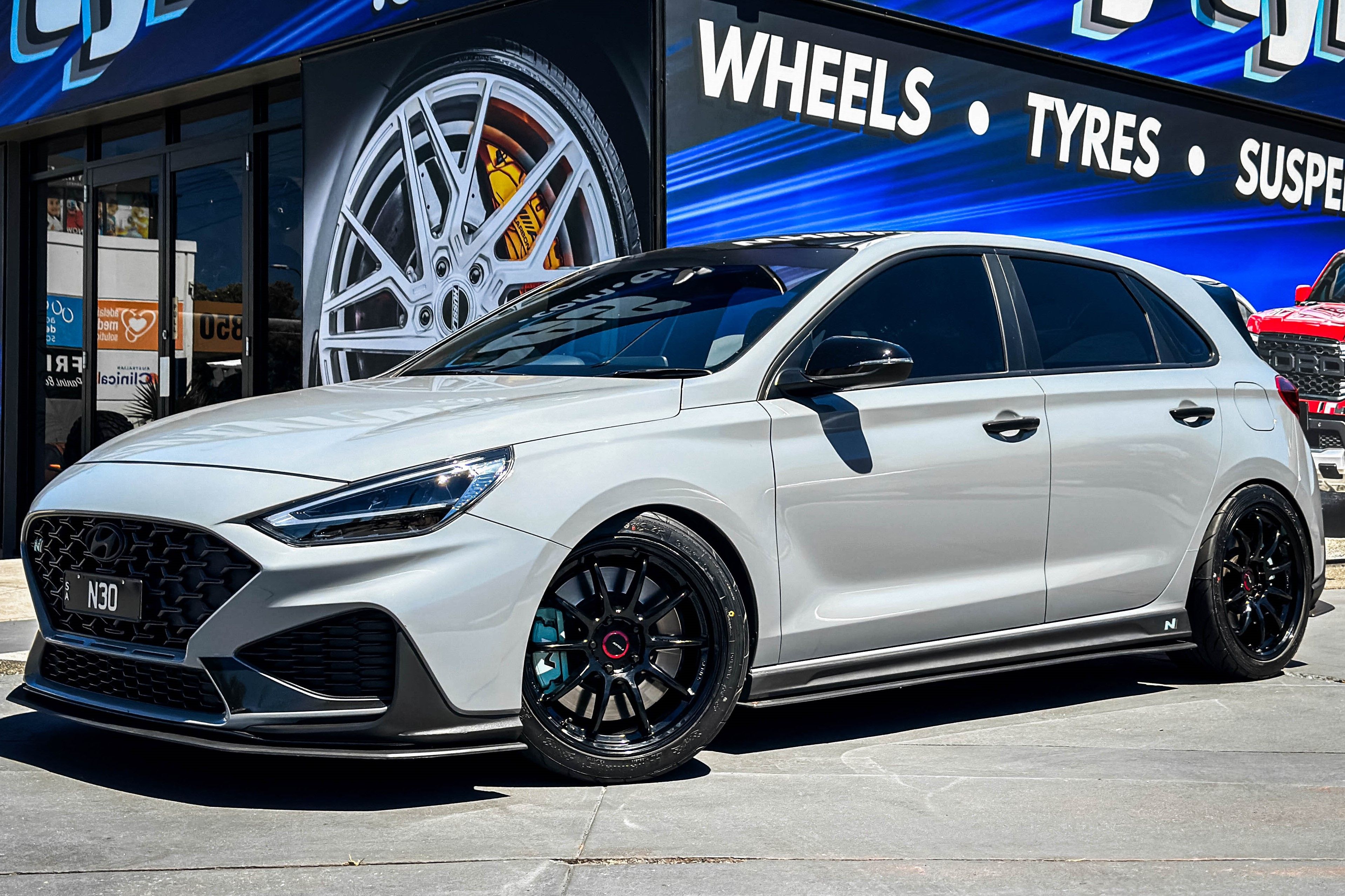 hyundai i30 n avid av-40 gloss black wheel #14667