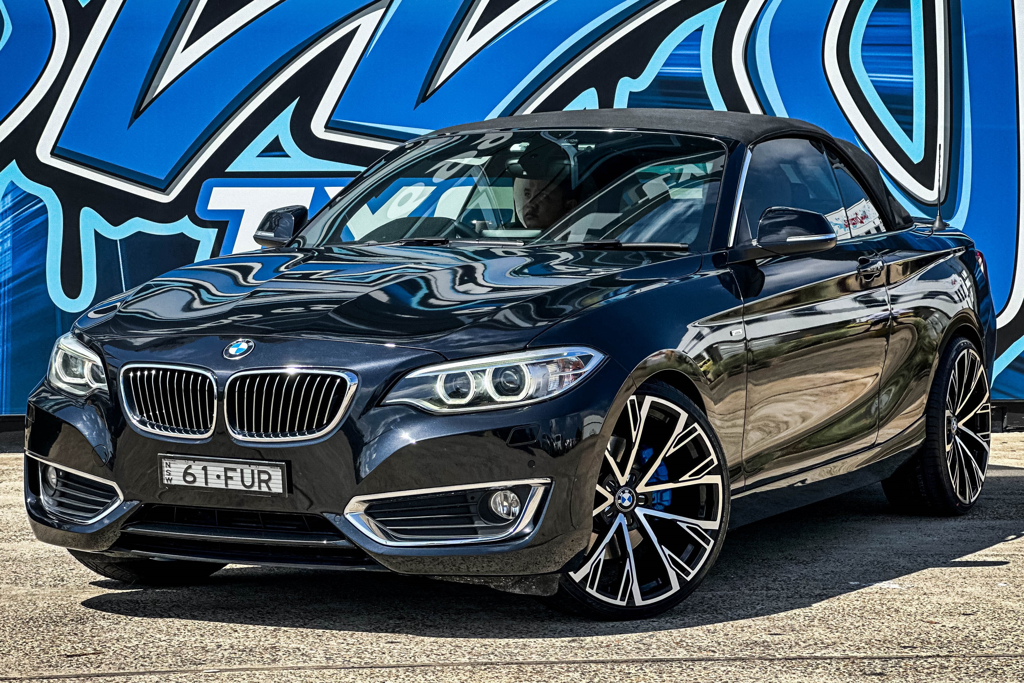 bmw 2 series euro spec replica 551 black machined face wheel #14698