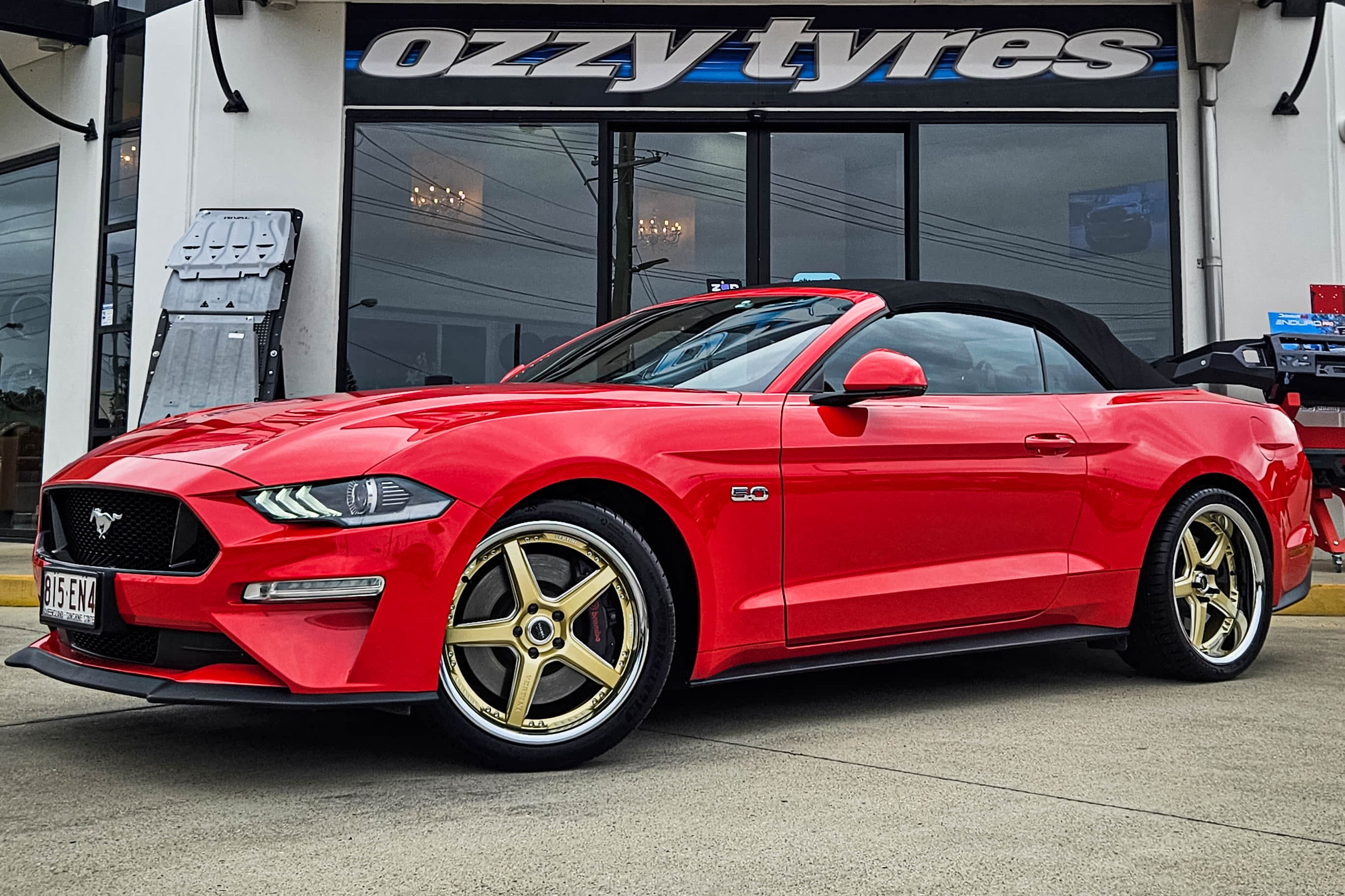 ford mustang vertini drift gold chrome lip wheel #14784