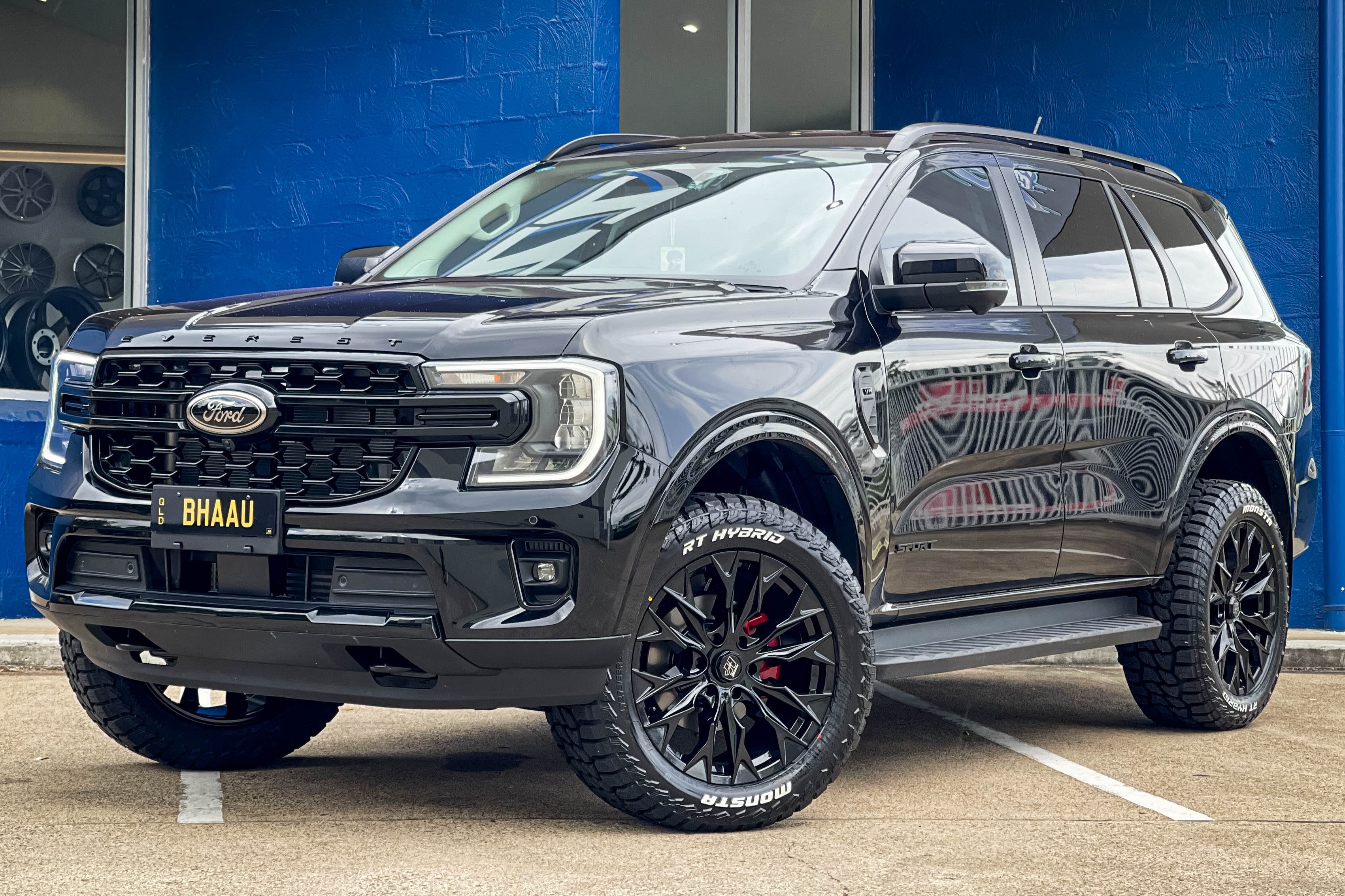 ford everest hussla phantom gloss black wheel #14827