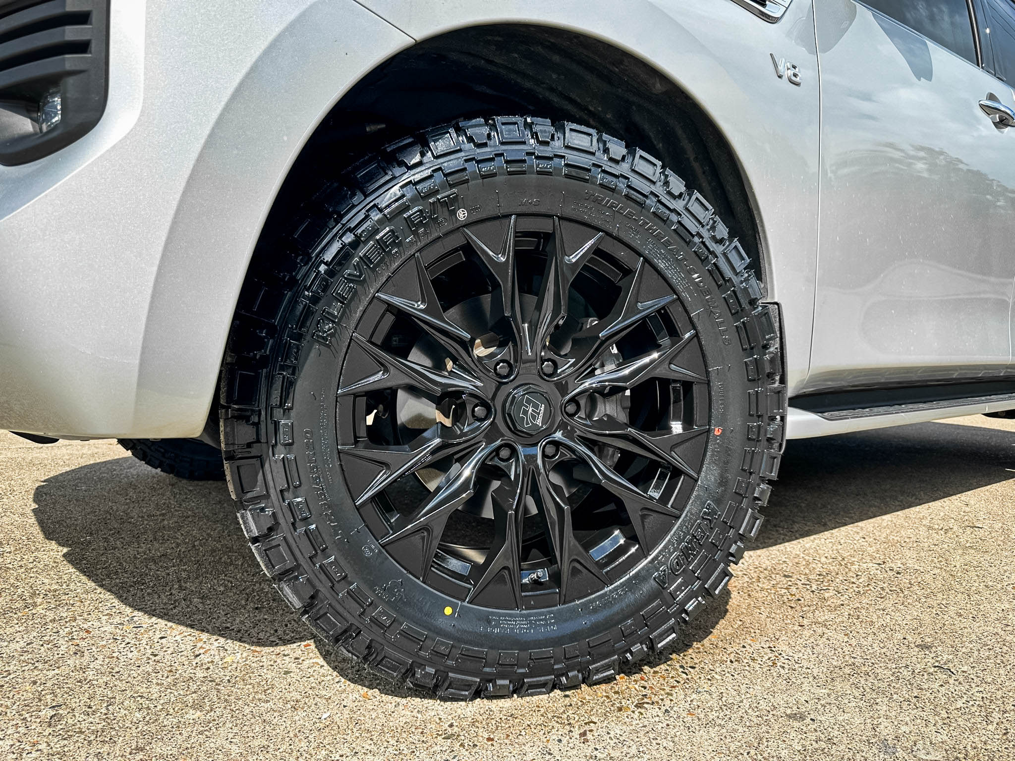 nissan patrol hussla phantom gloss black wheel #14840