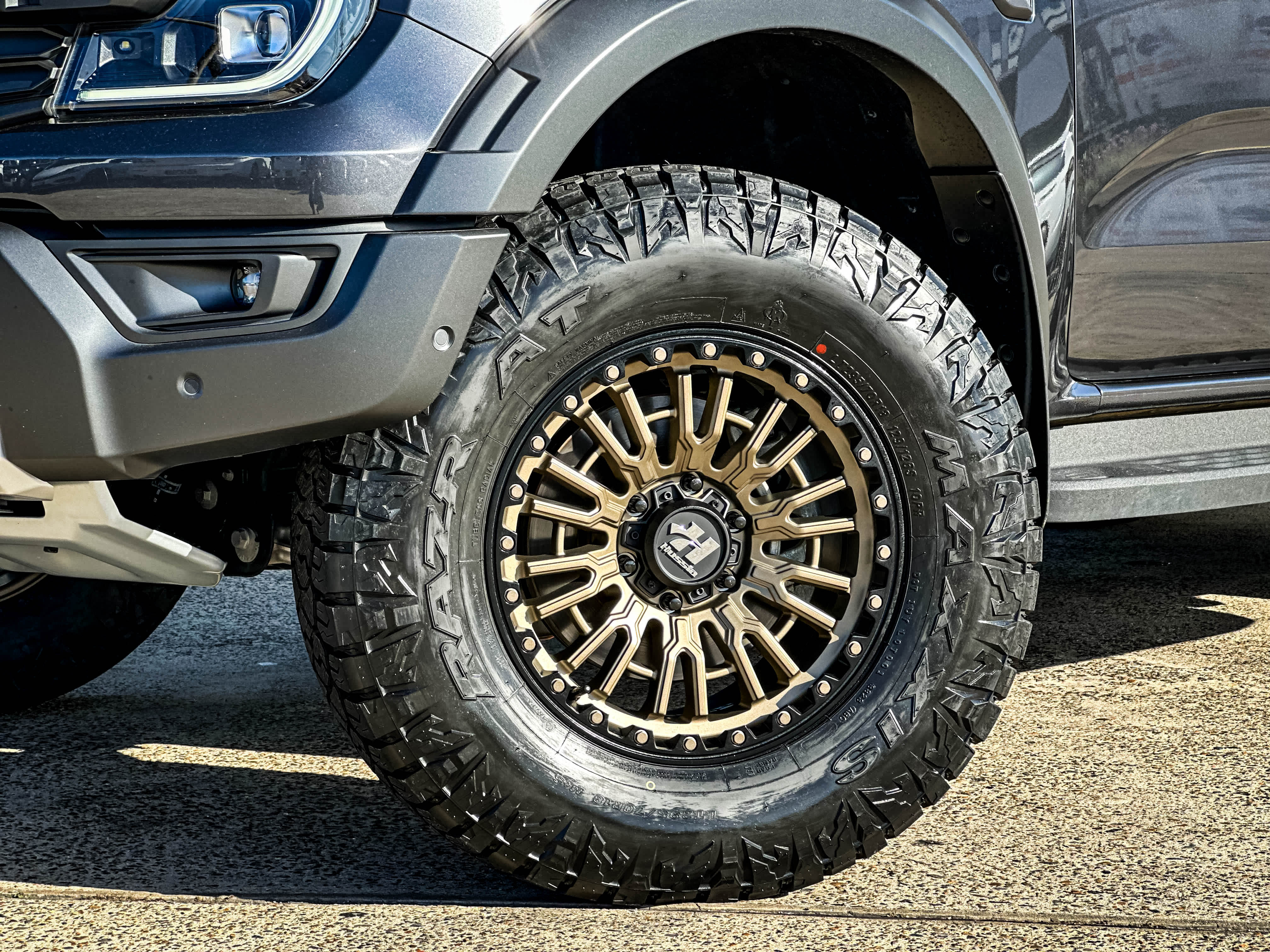 ford ranger next gen hussla snyper matte bronze black lip wheel #14942