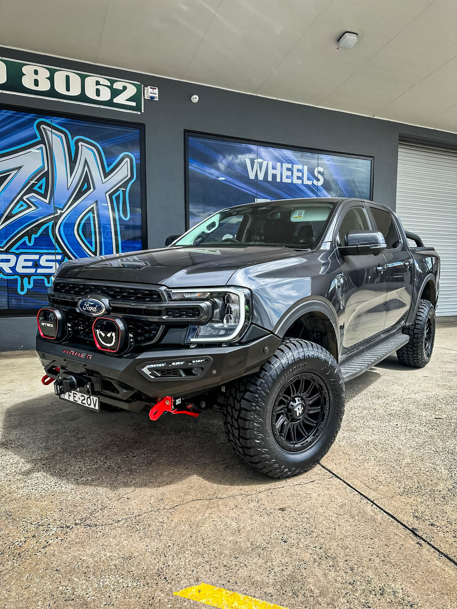 ford ranger next gen hussla propeller matte black wheel #15003
