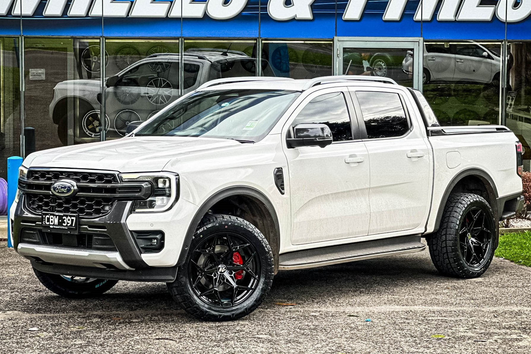 ford ranger next gen hussla ghost gloss black wheel #15041