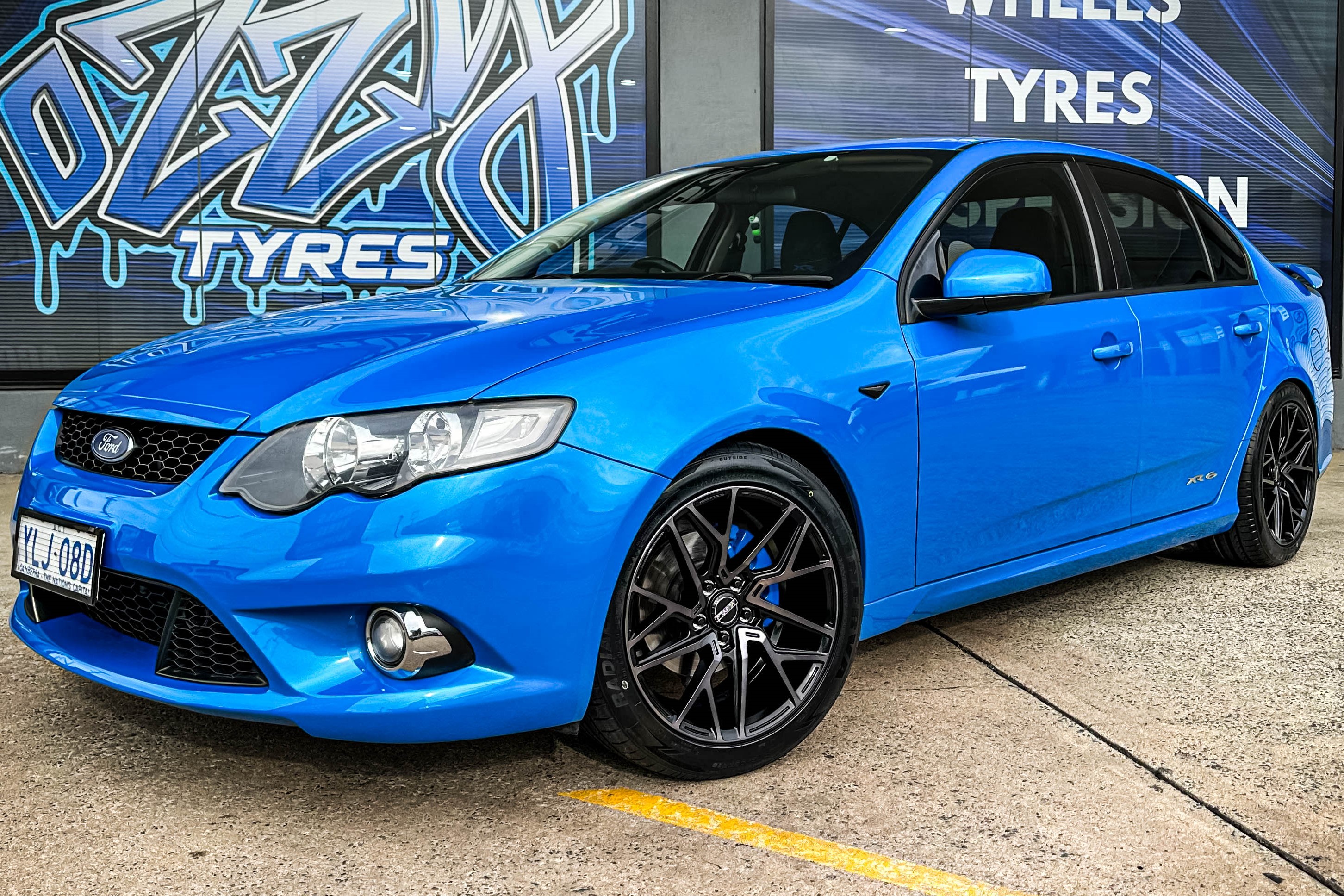 FORD FALCON HUSSLA JACQUES GLOSS BLACK DARK TINT Wheel #15097