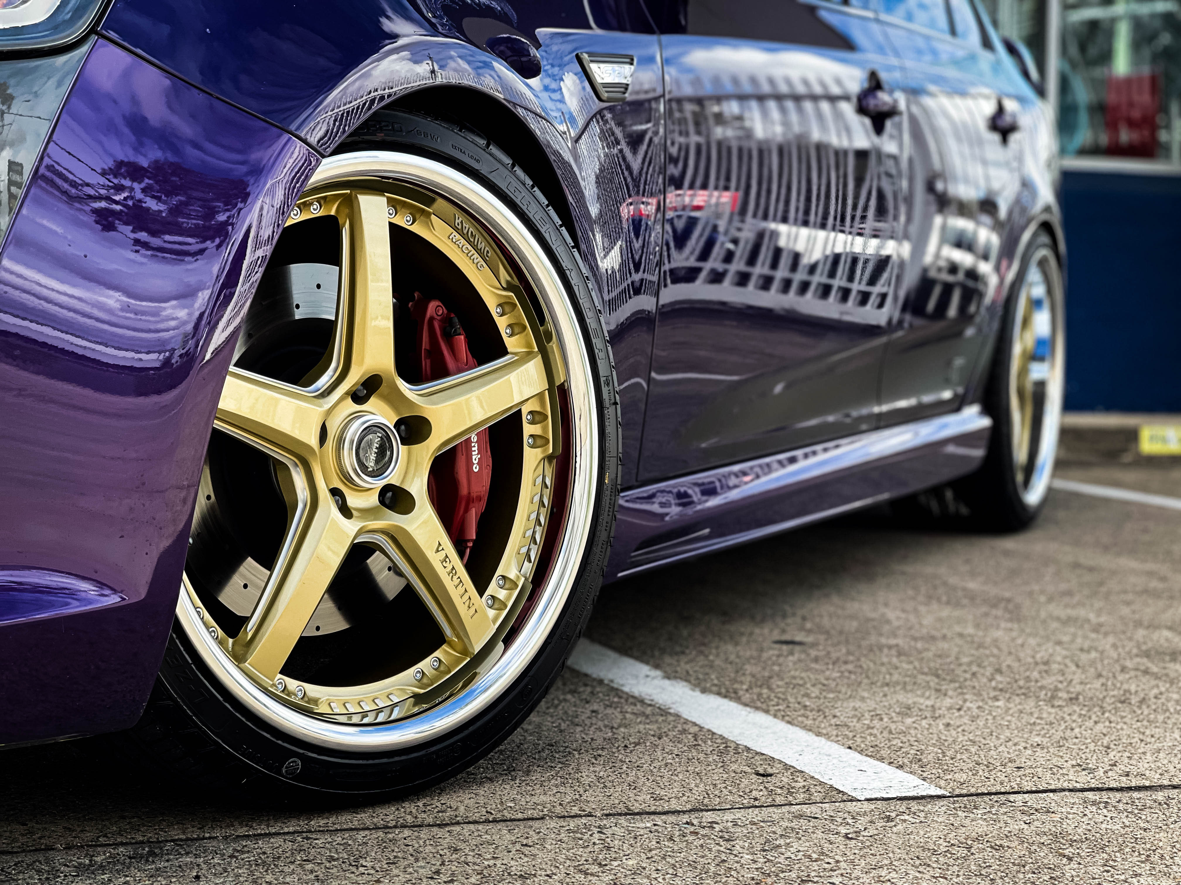 fpv gt series vertini drift gold chrome lip wheel #15108