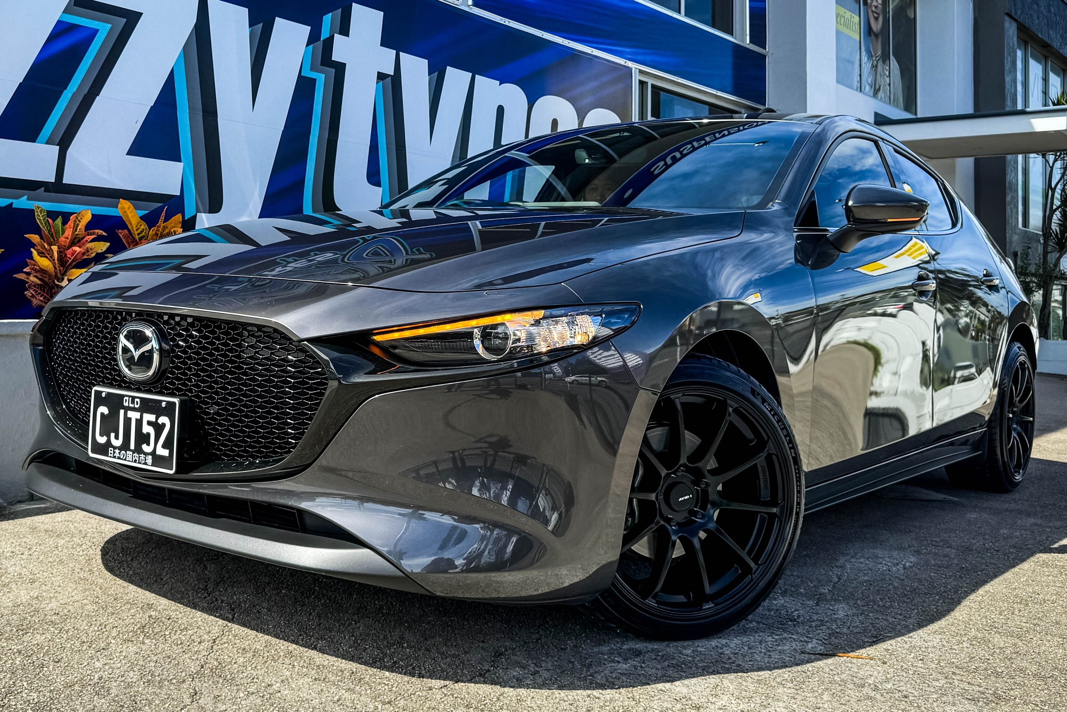 mazda 3 avid av-27 matte black wheel #15157