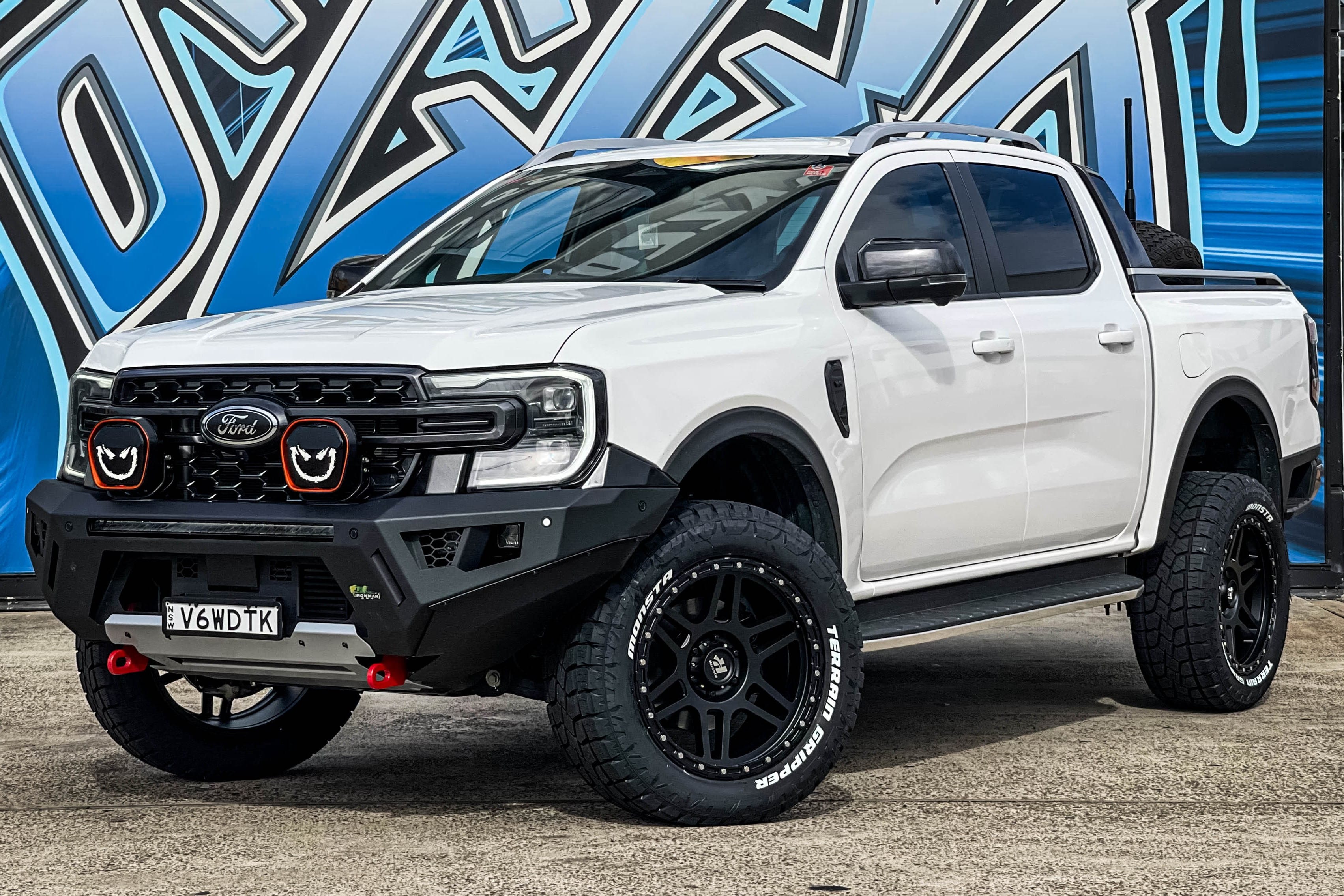 ford everest hussla terror matte black wheel #15191