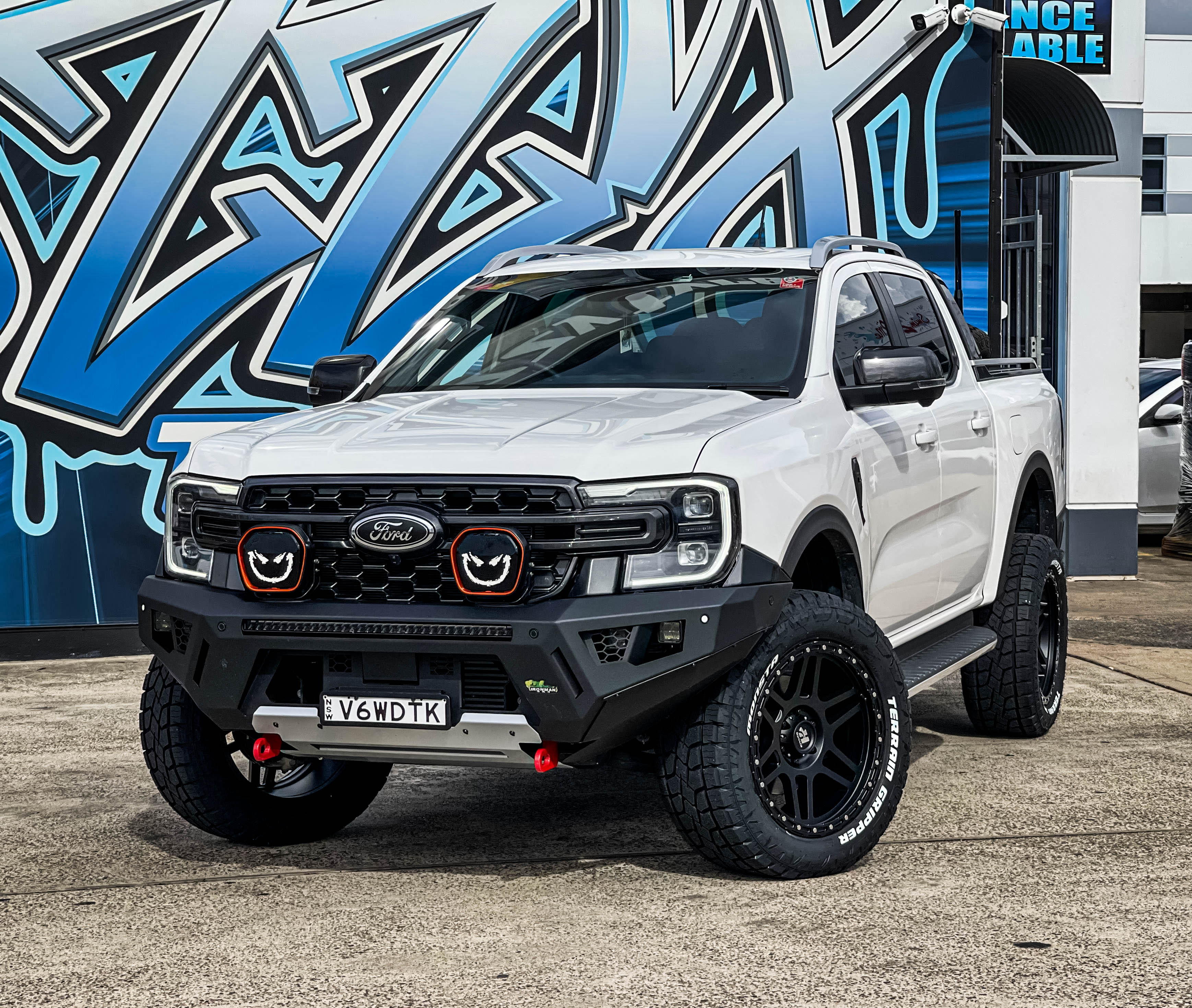 ford everest hussla terror matte black wheel #15191