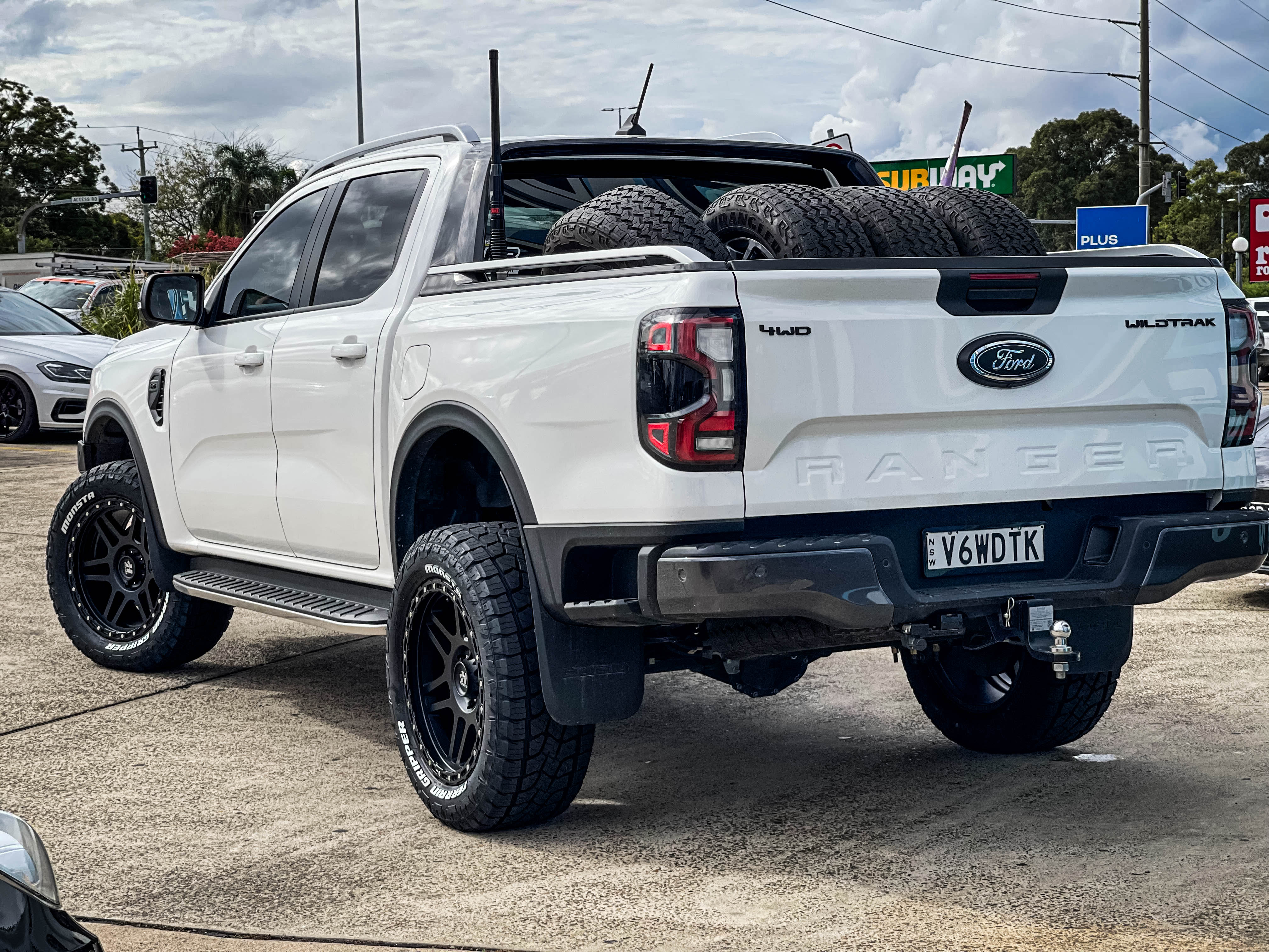 ford everest hussla terror matte black wheel #15191