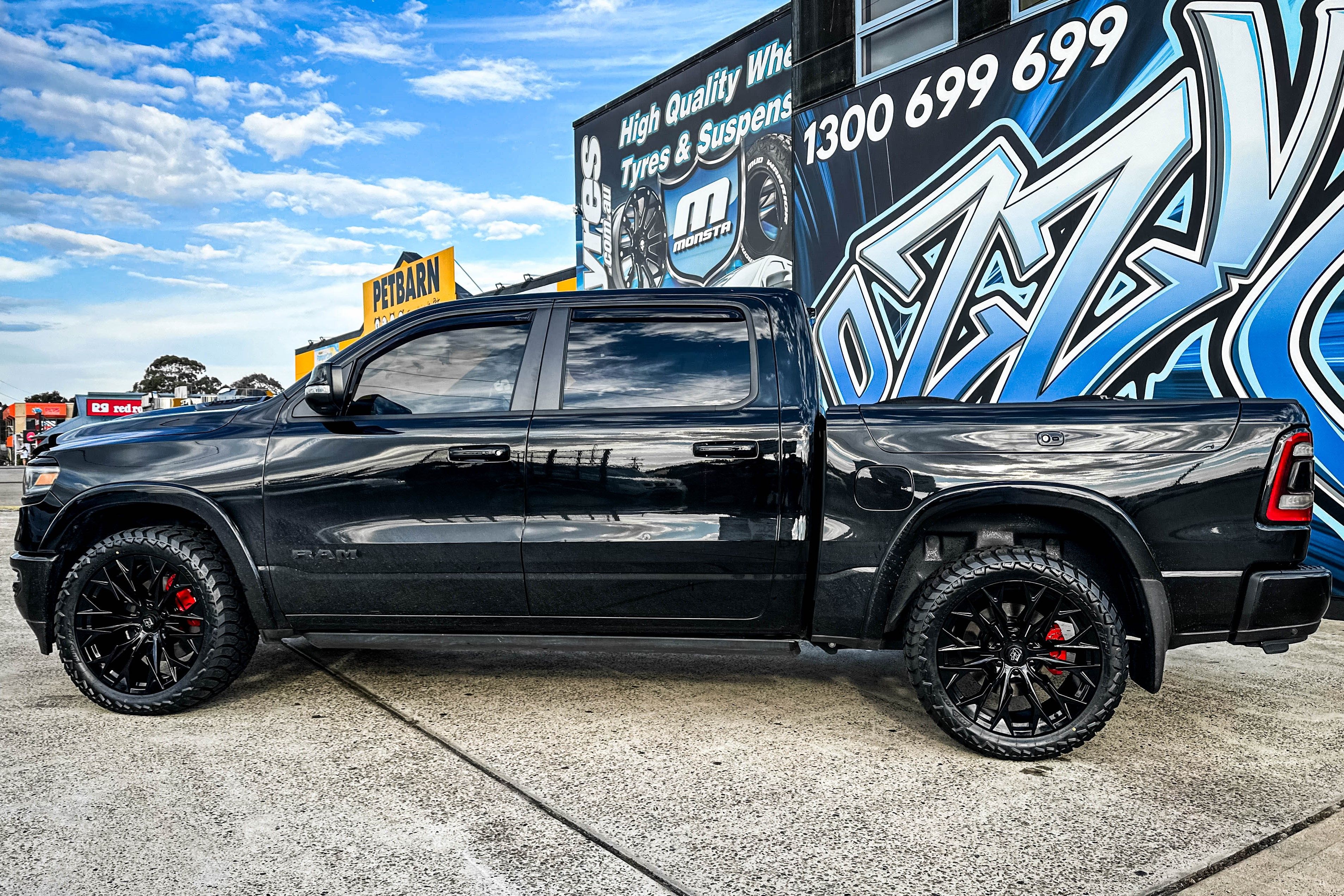 ram 1500 hussla phantom gloss black wheel #15220