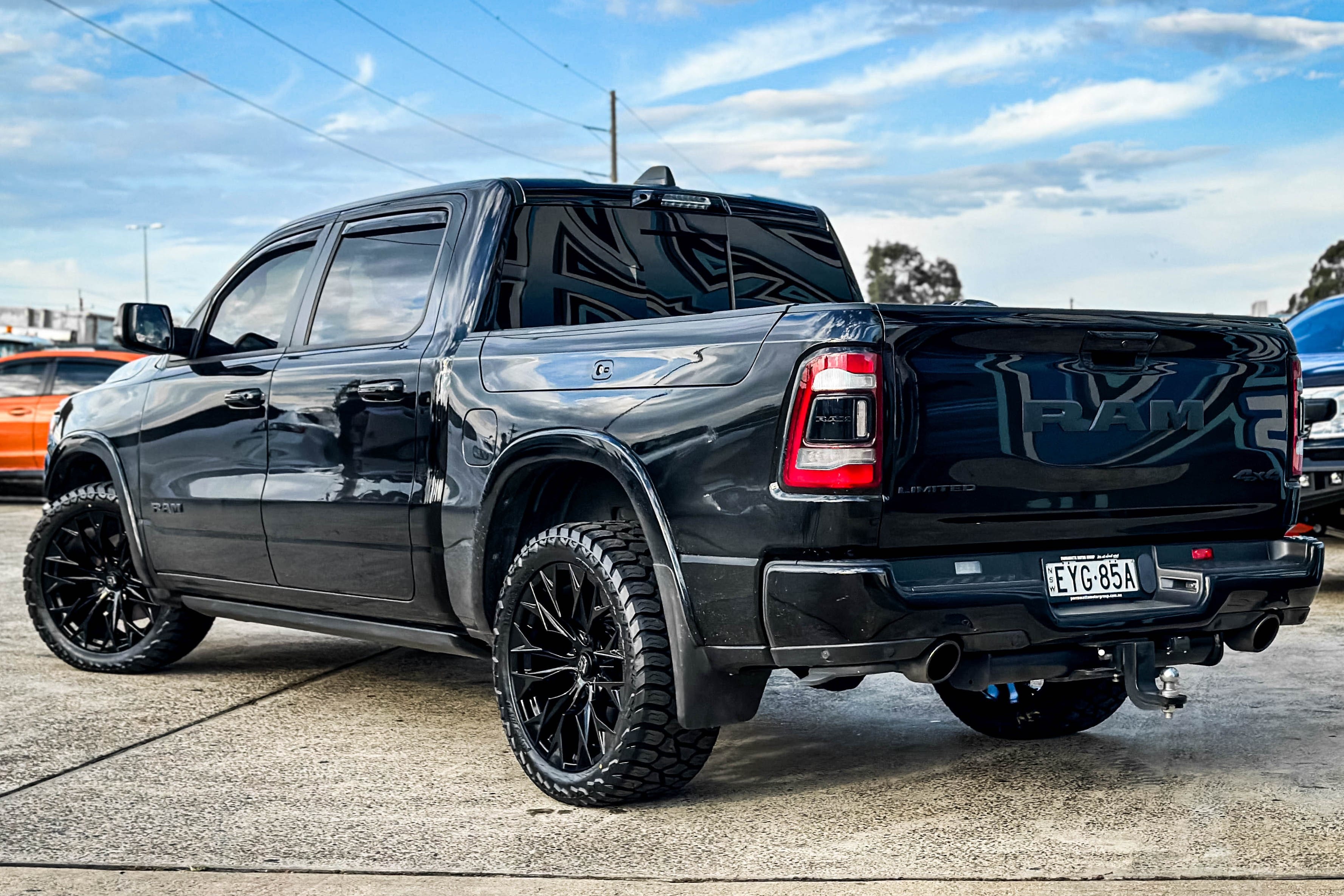 ram 1500 hussla phantom gloss black wheel #15220
