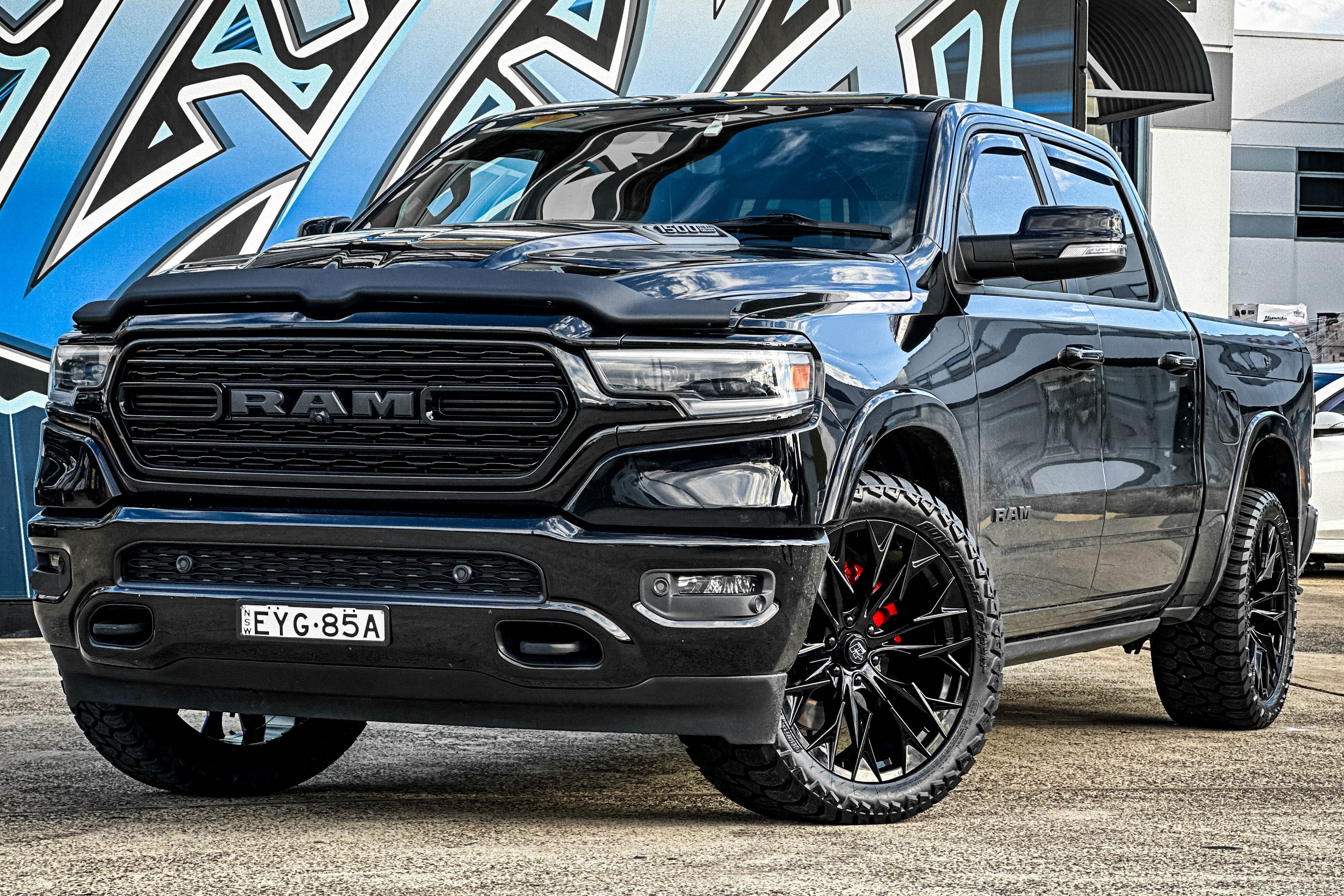 ram 1500 hussla phantom gloss black wheel #15220
