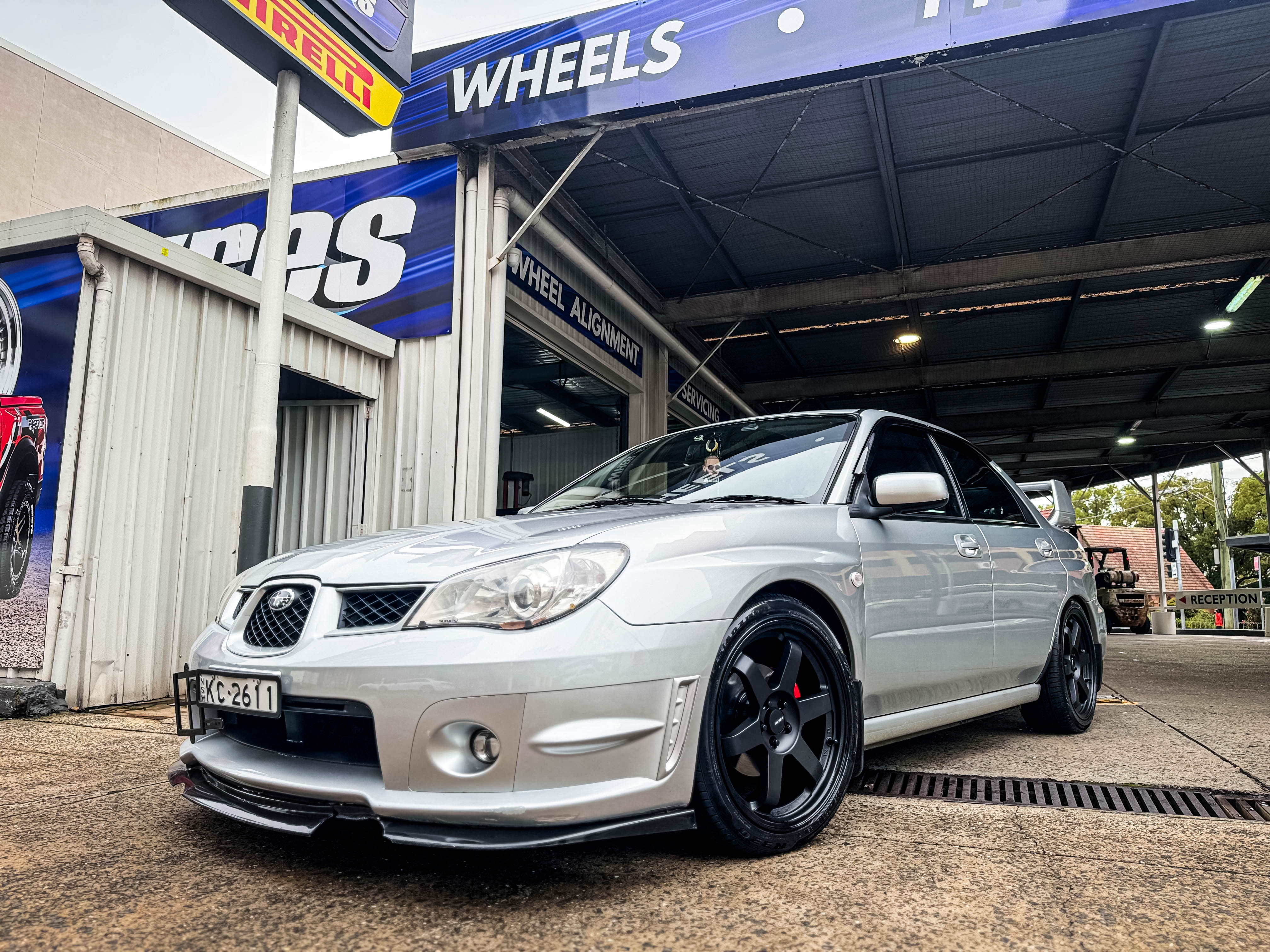 subaru wrx sti avid av-06 matte black wheel #15233