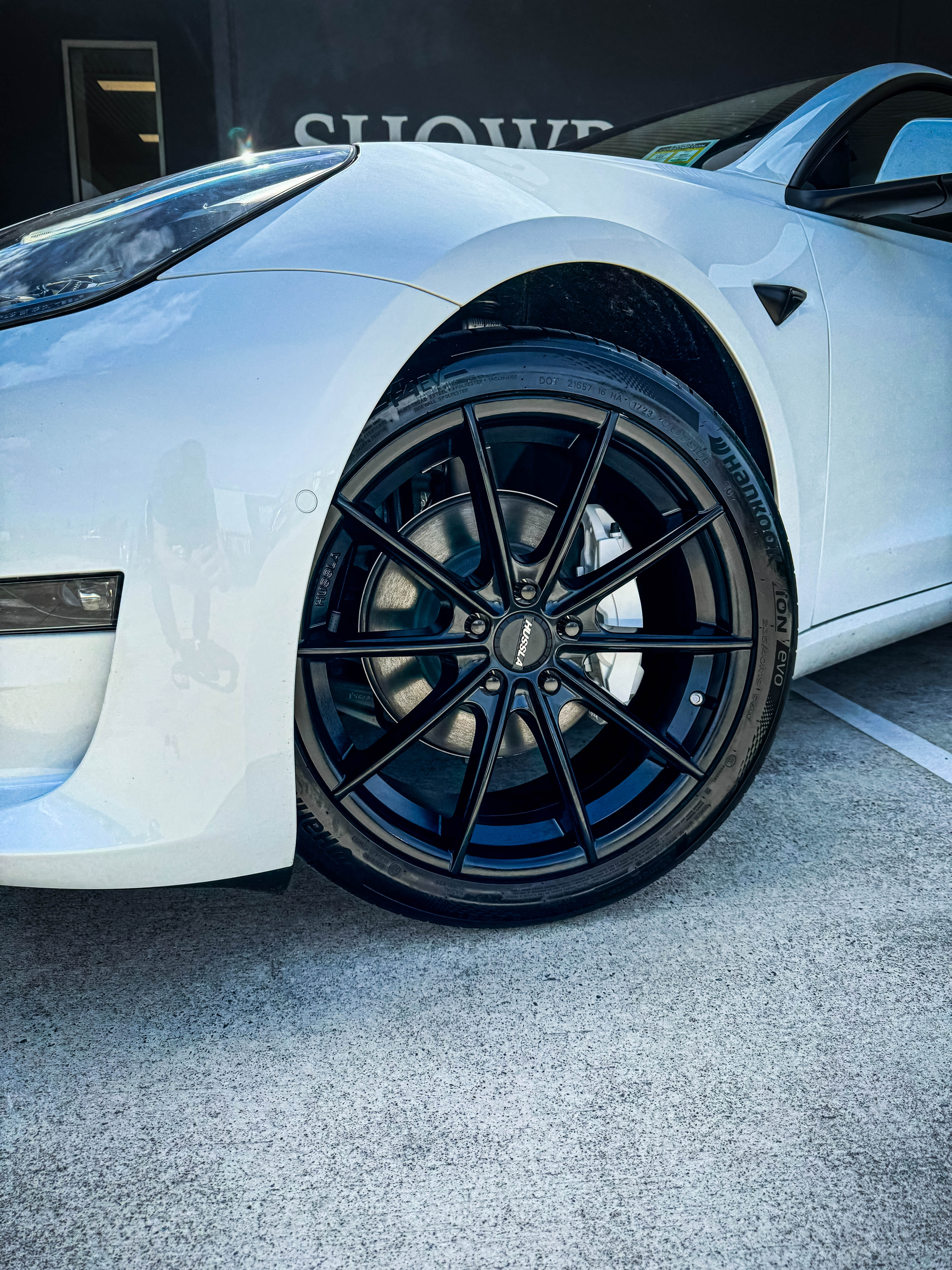 tesla model 3 hussla moz matte black wheel #15321