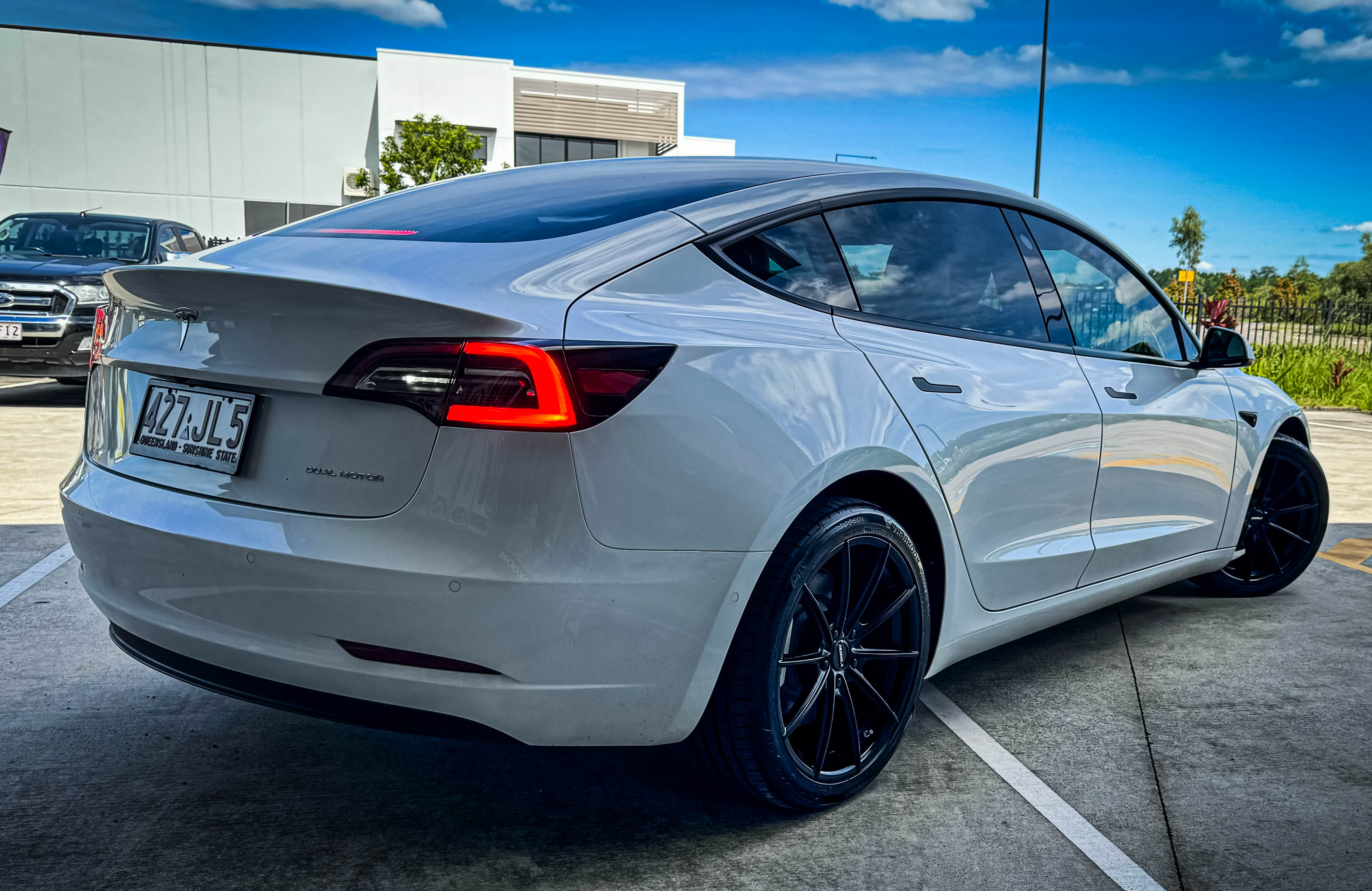 tesla model 3 hussla moz matte black wheel #15321