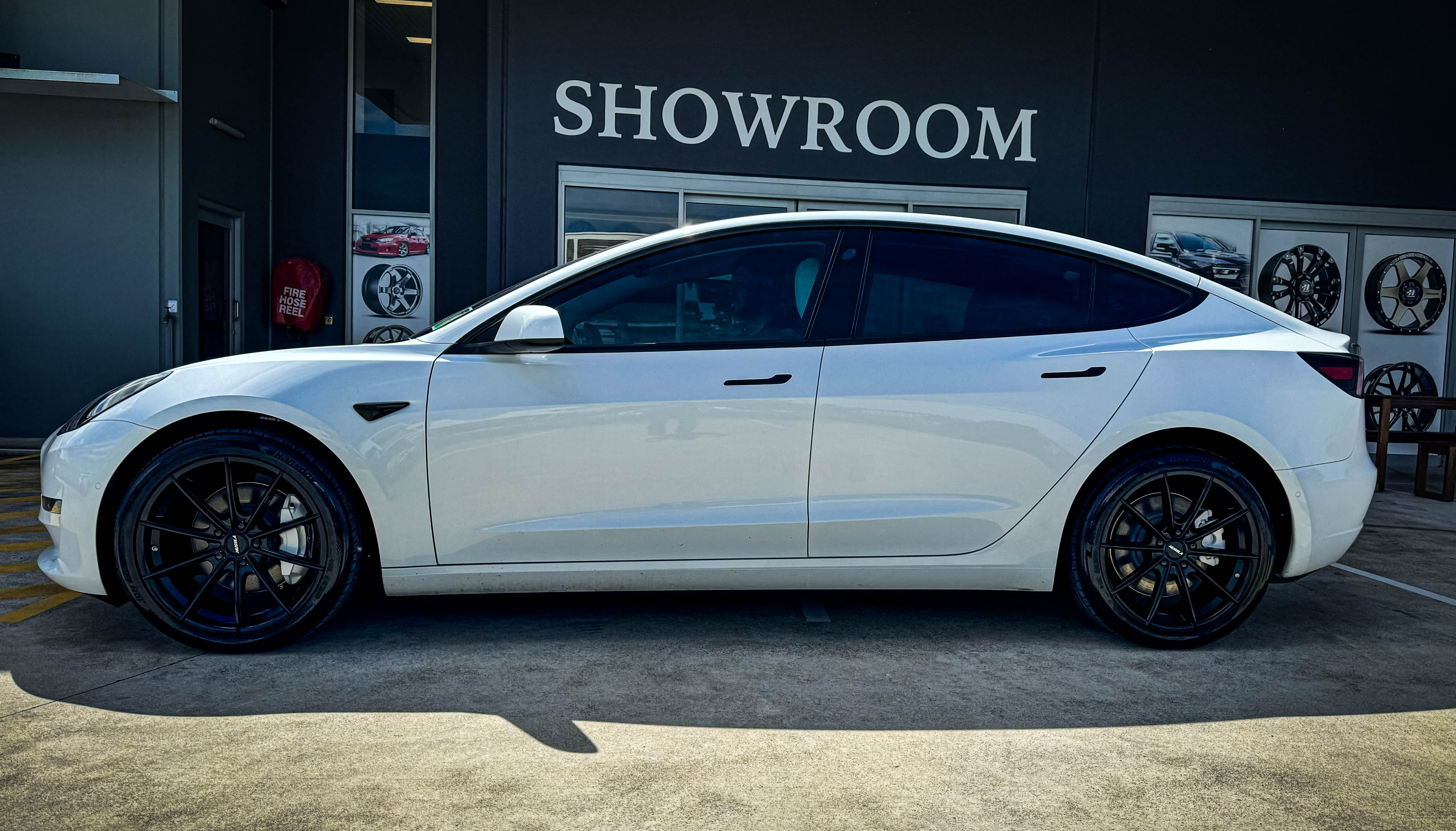 tesla model 3 hussla moz matte black wheel #15321