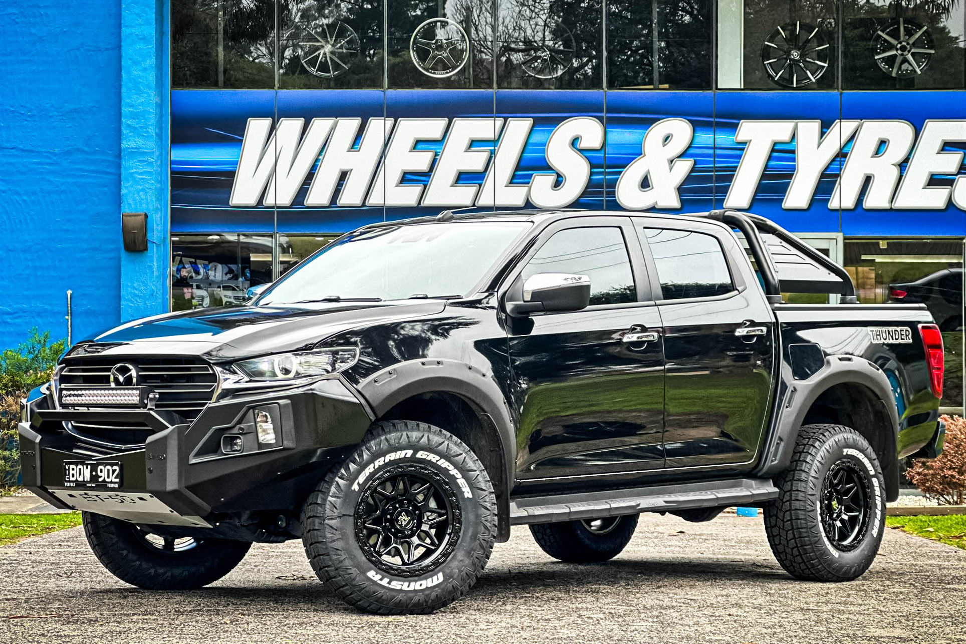 mazda bt-50 hussla cadet gloss black wheel #15380