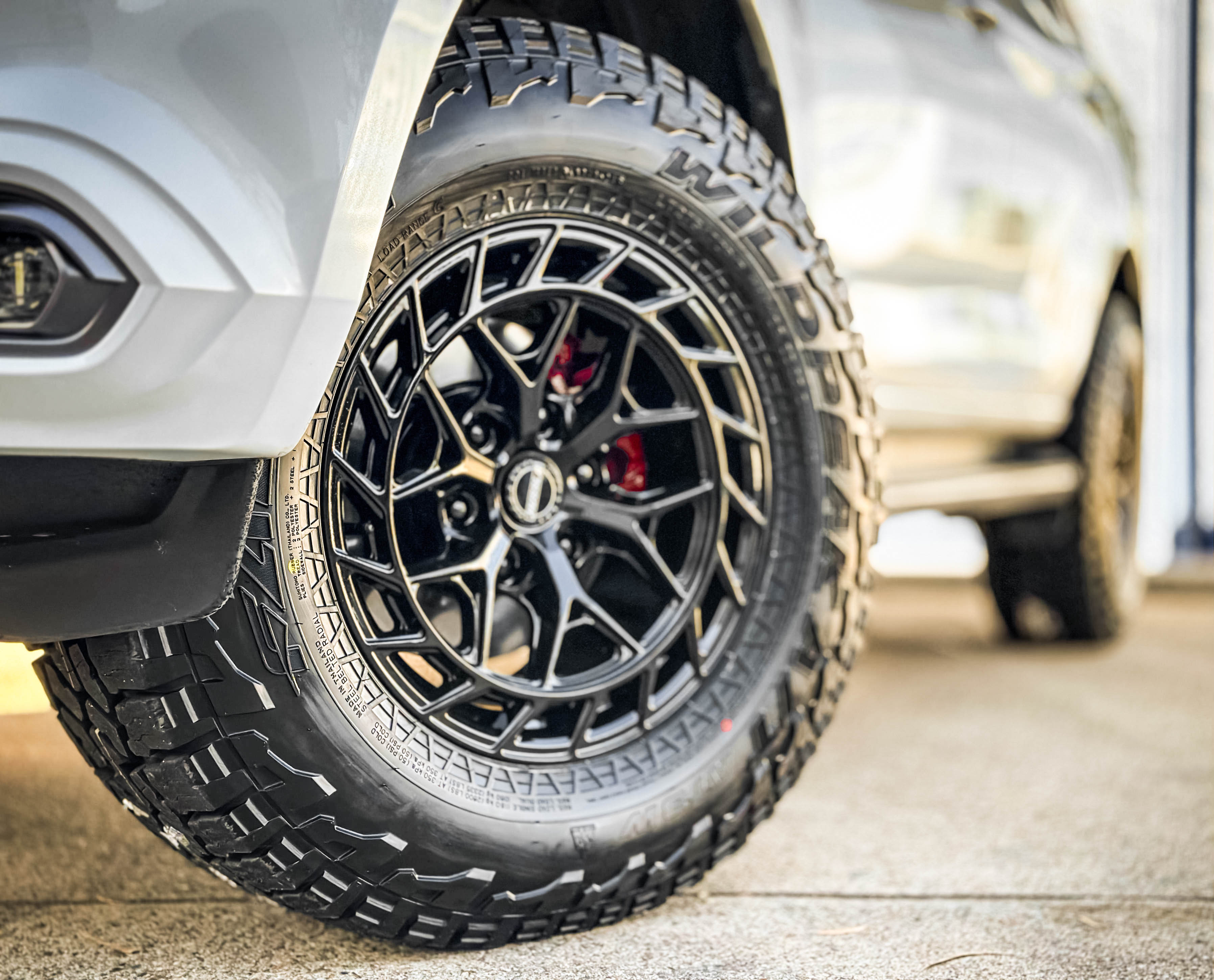 isuzu mu-x hussla gunner full gloss black wheel #15536