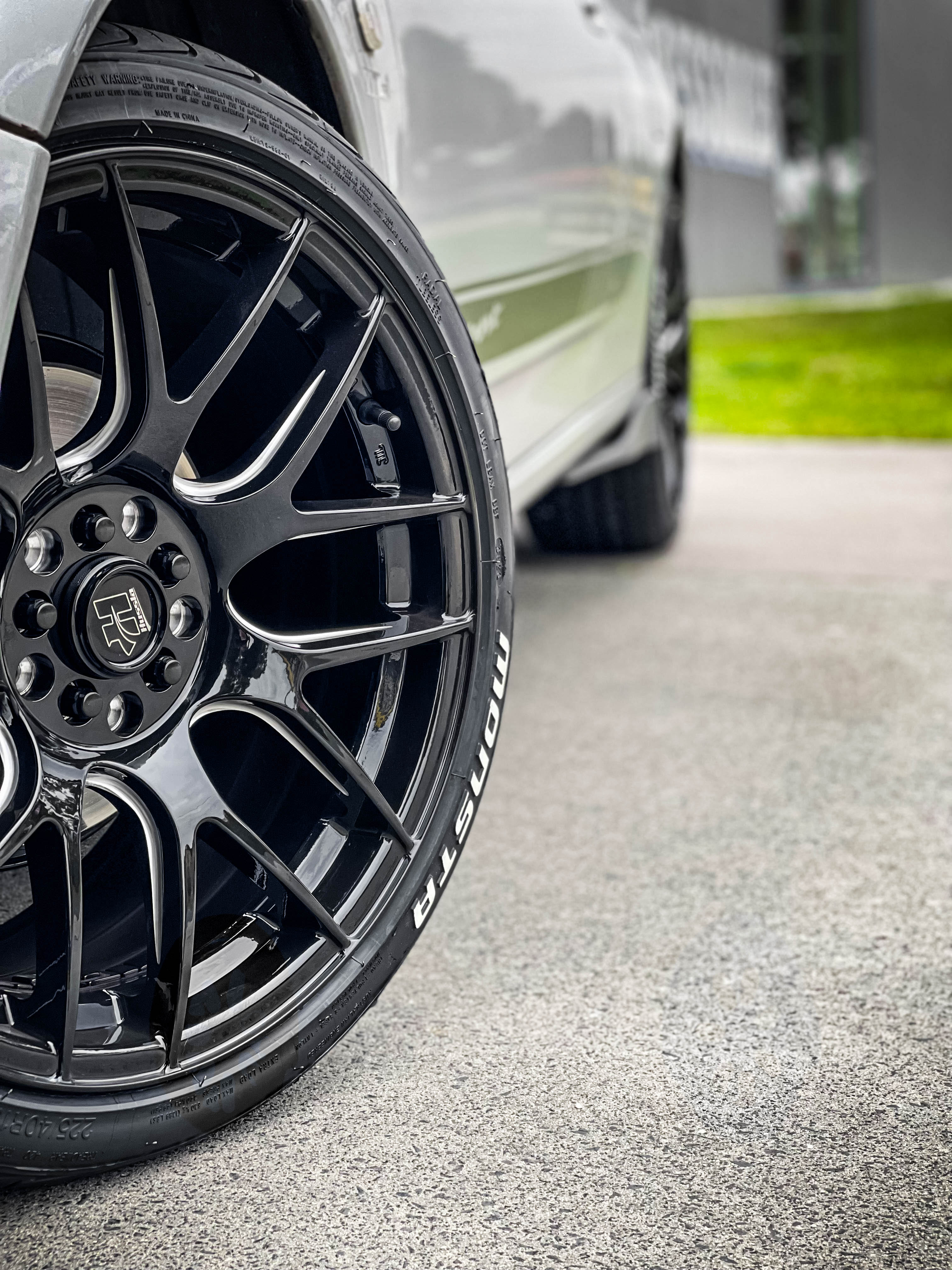 toyota celica hussla 030 gloss black milled spokes wheel #15560