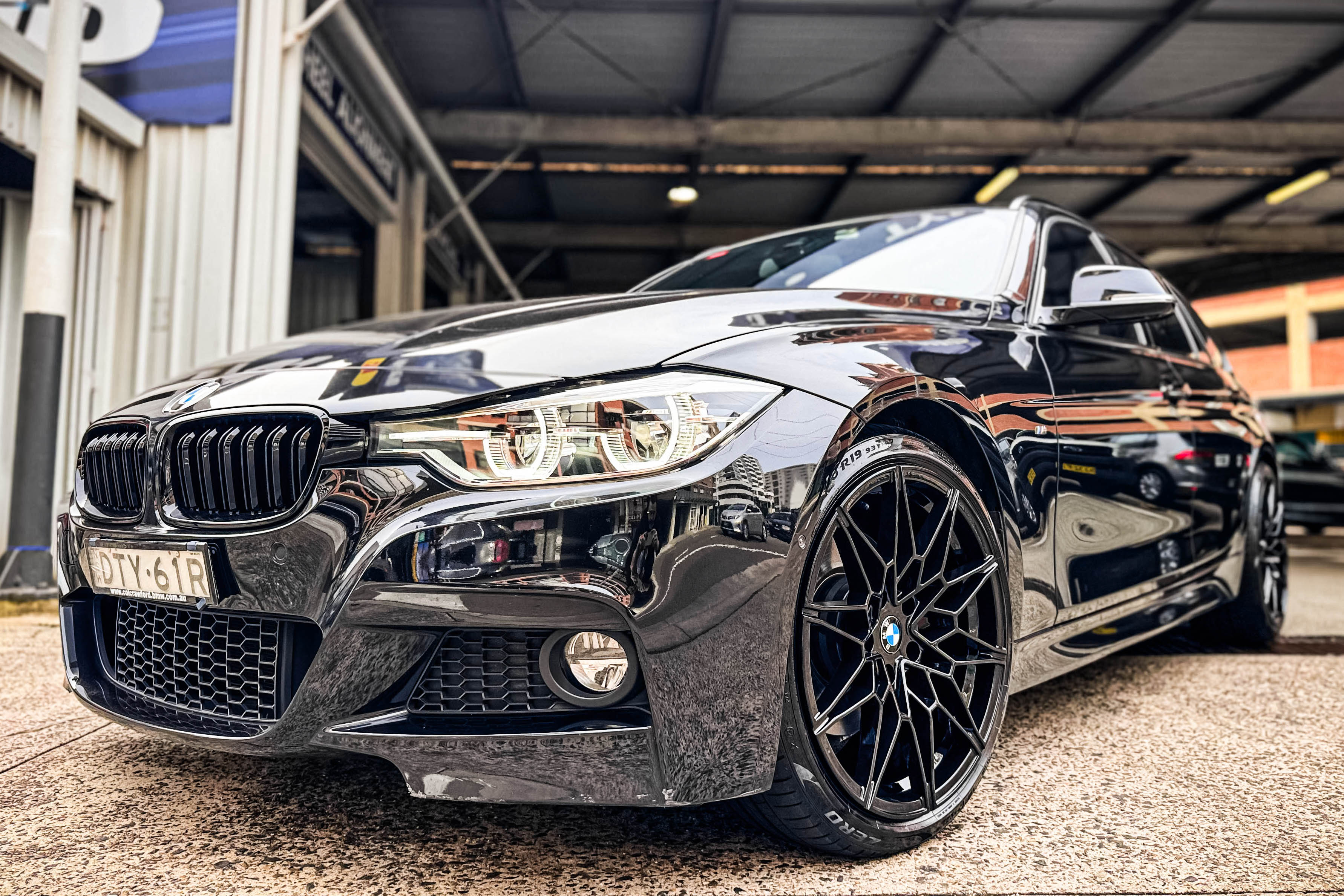 bmw 3 series euro spec replica web 877 gloss black wheel #15591