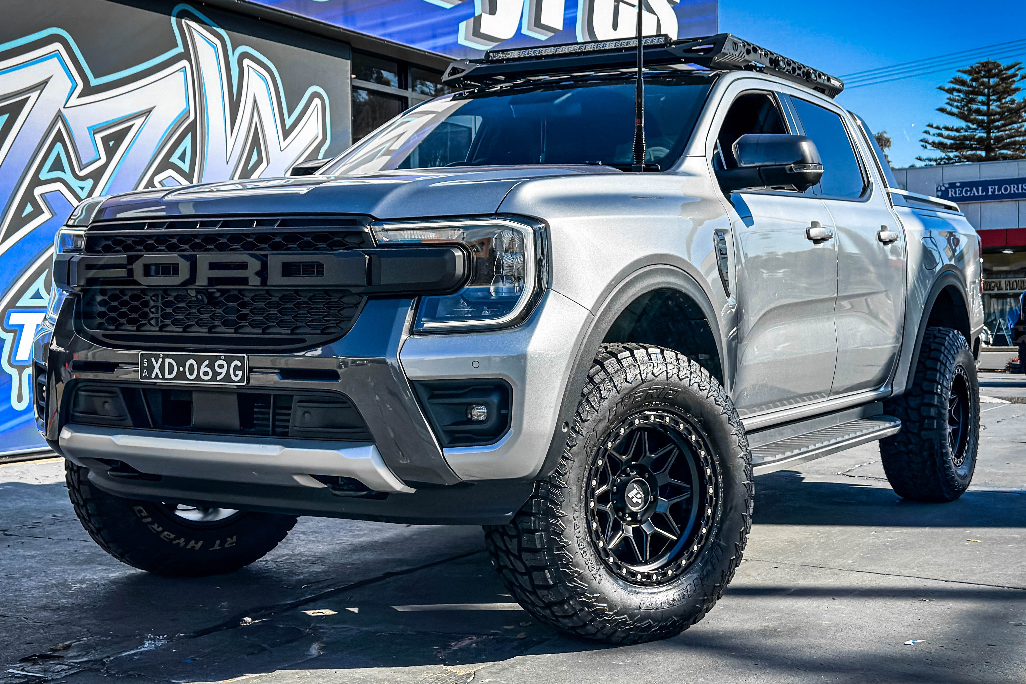ford ranger hussla cadet matte black wheel #15601