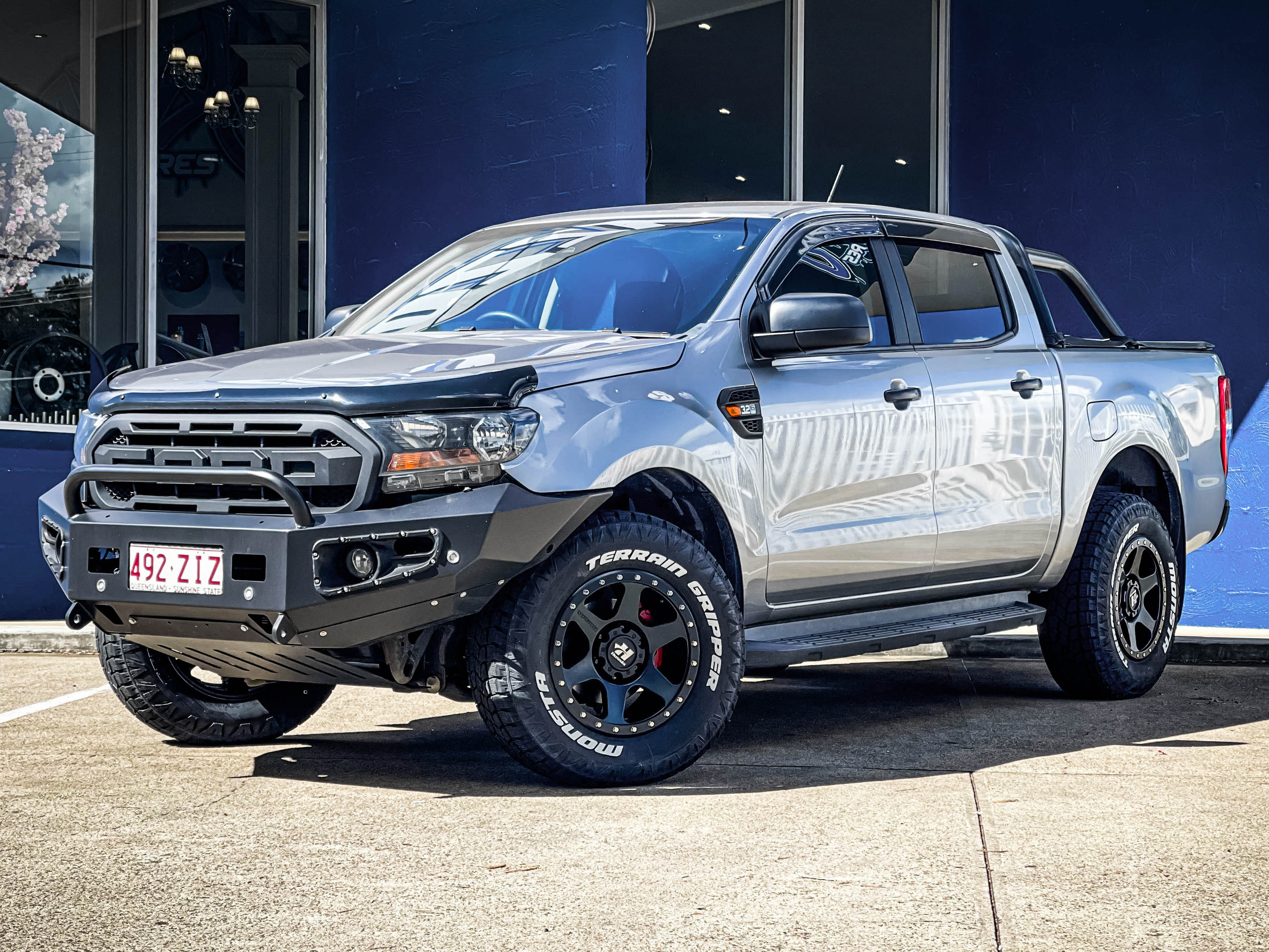 ford ranger hussla spitfire matte black wheel #15685