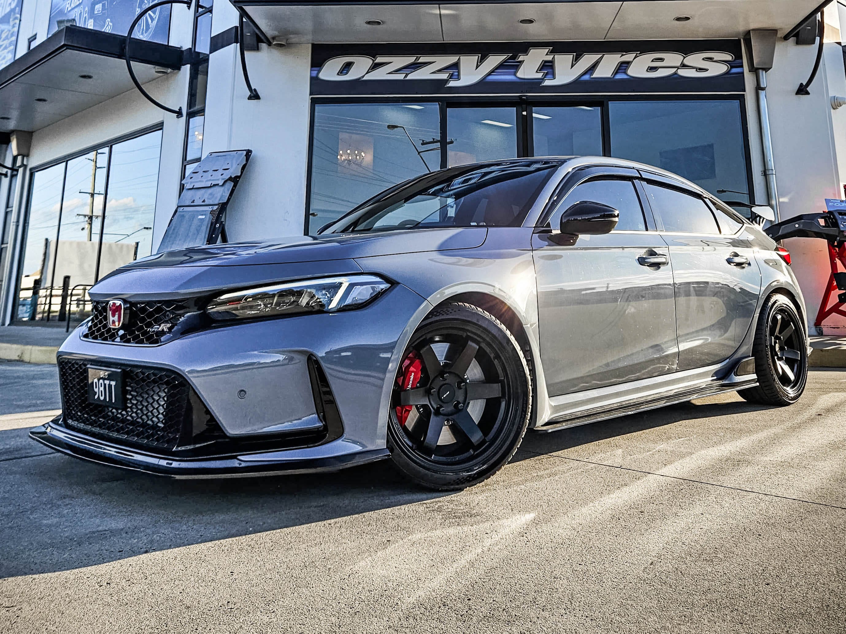 honda civic type r avid av-06 matte black wheel #15698