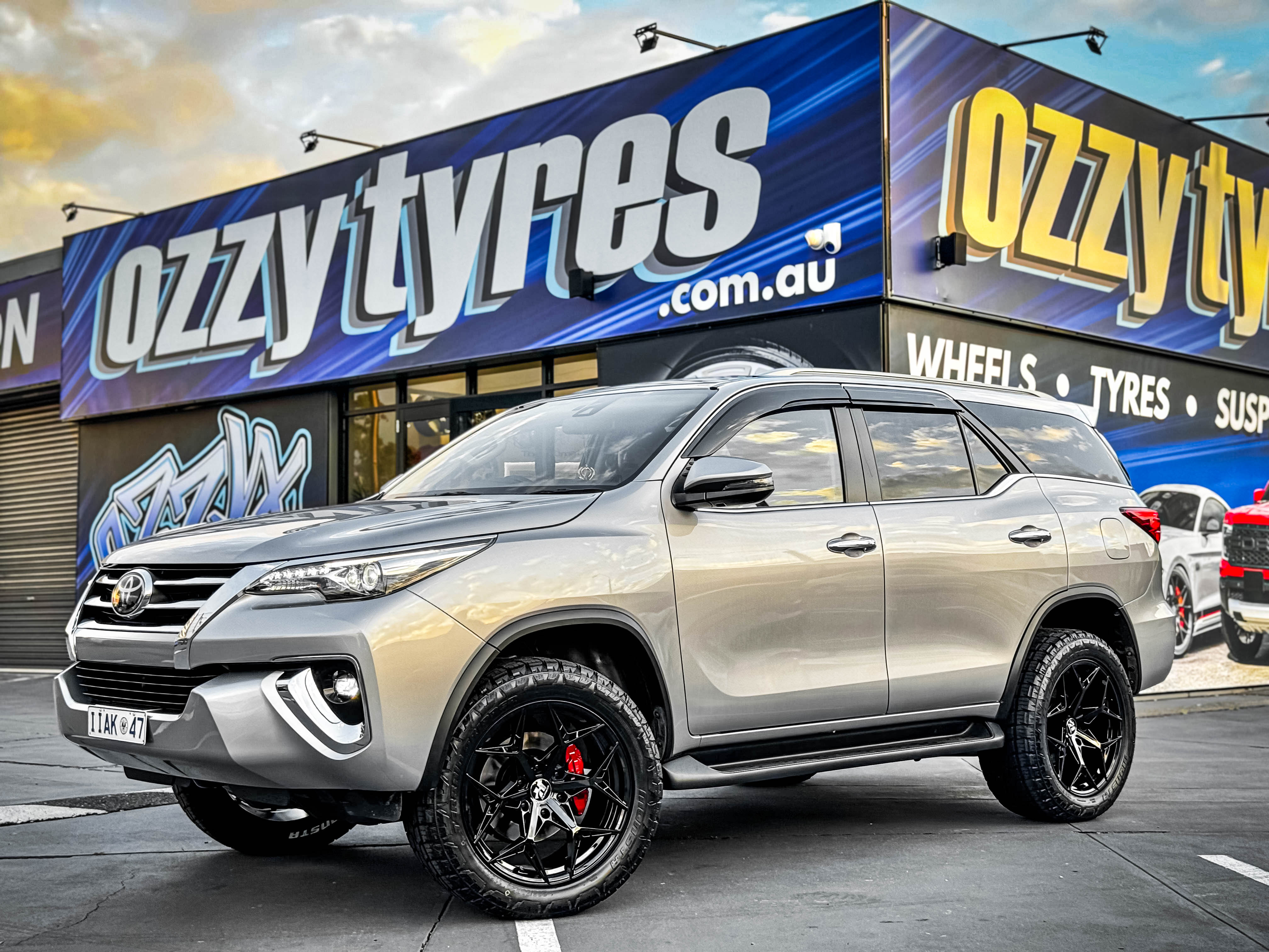 toyota fortuner hussla ghost gloss black wheel #15977