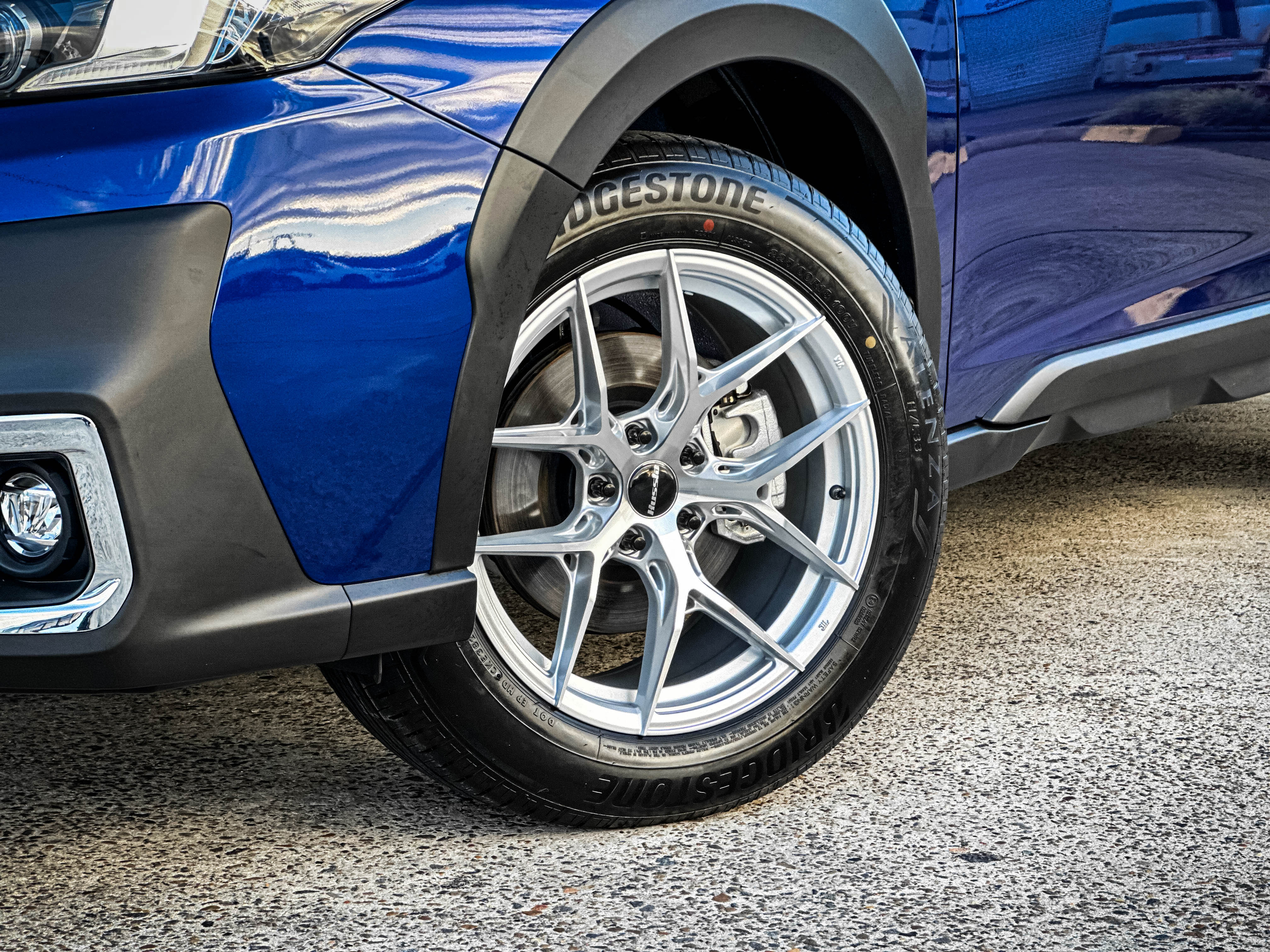 subaru outback hussla milan silver machined face wheel #15993