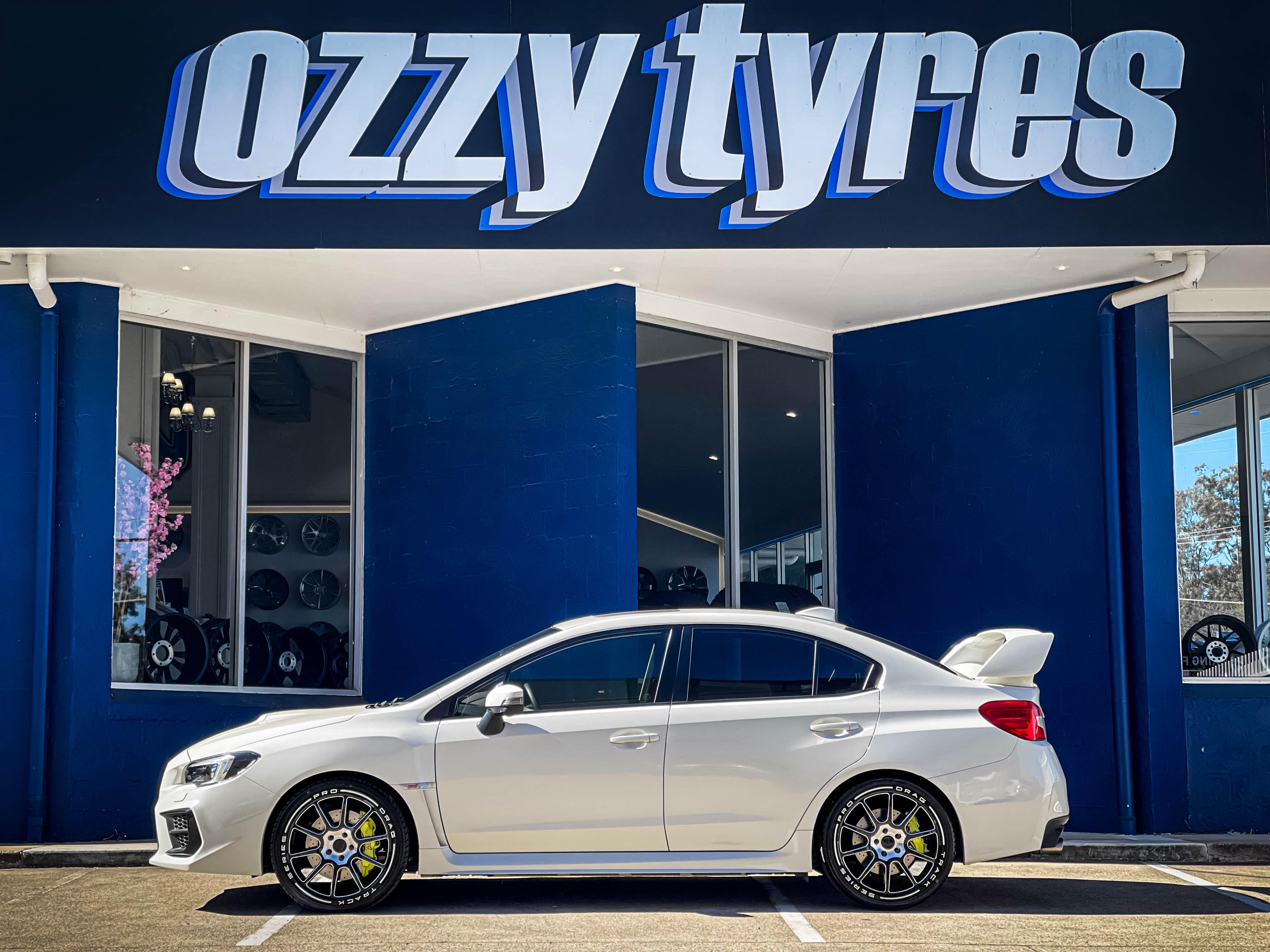 subaru wrx pro drag track series gloss black milled spokes milled ...