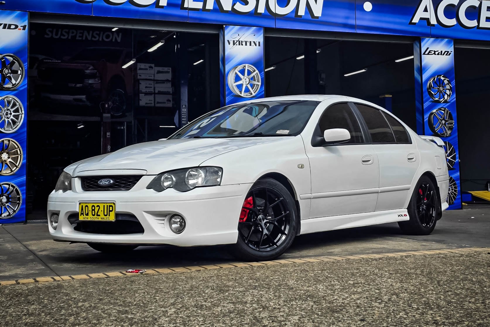 ford falcon hussla forged b5 gloss black wheel #16100