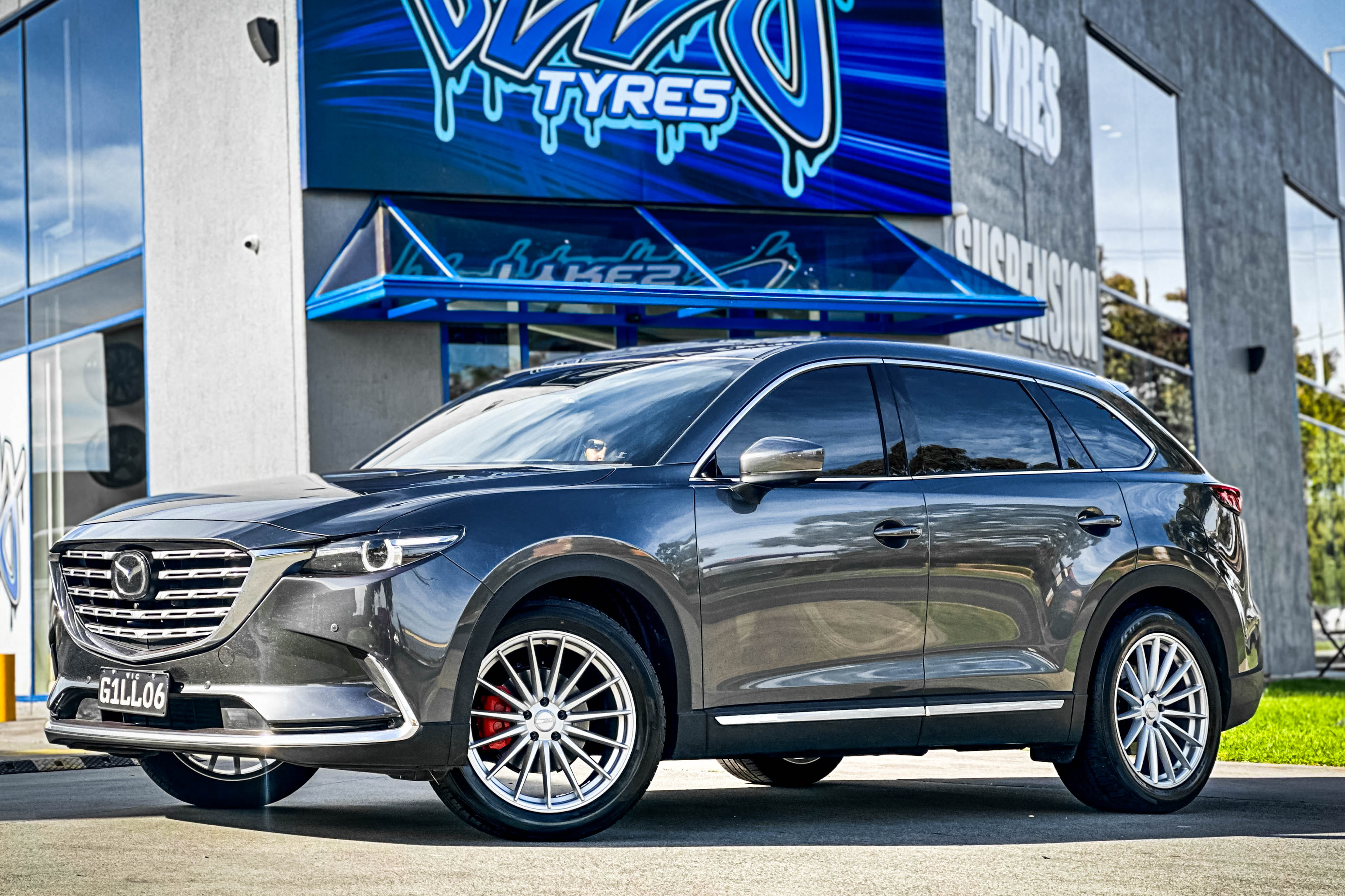 mazda cx-9 hussla berlin bright silver wheel #16114