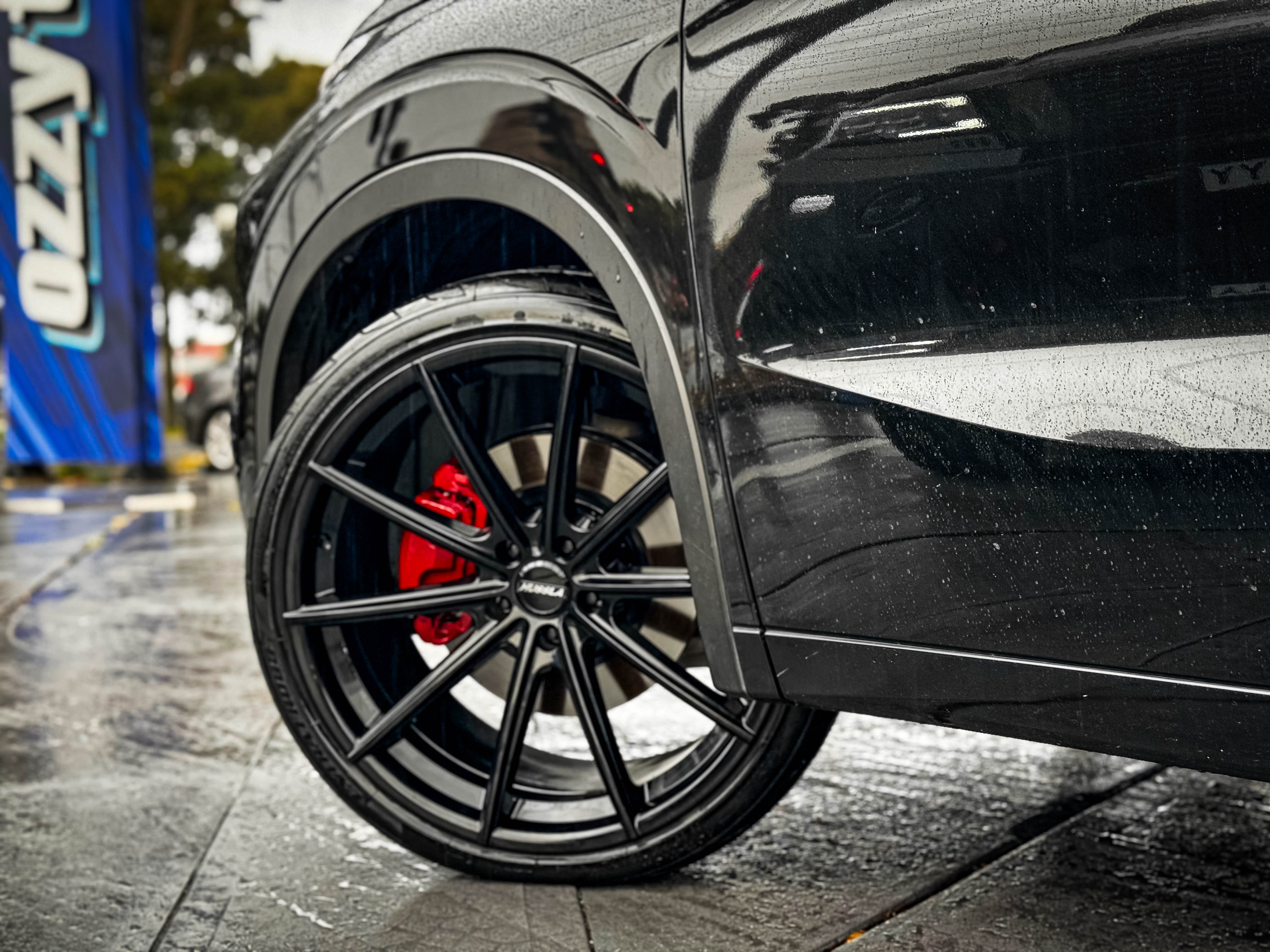 mitsubishi outlander hussla moz gloss black wheel #16158