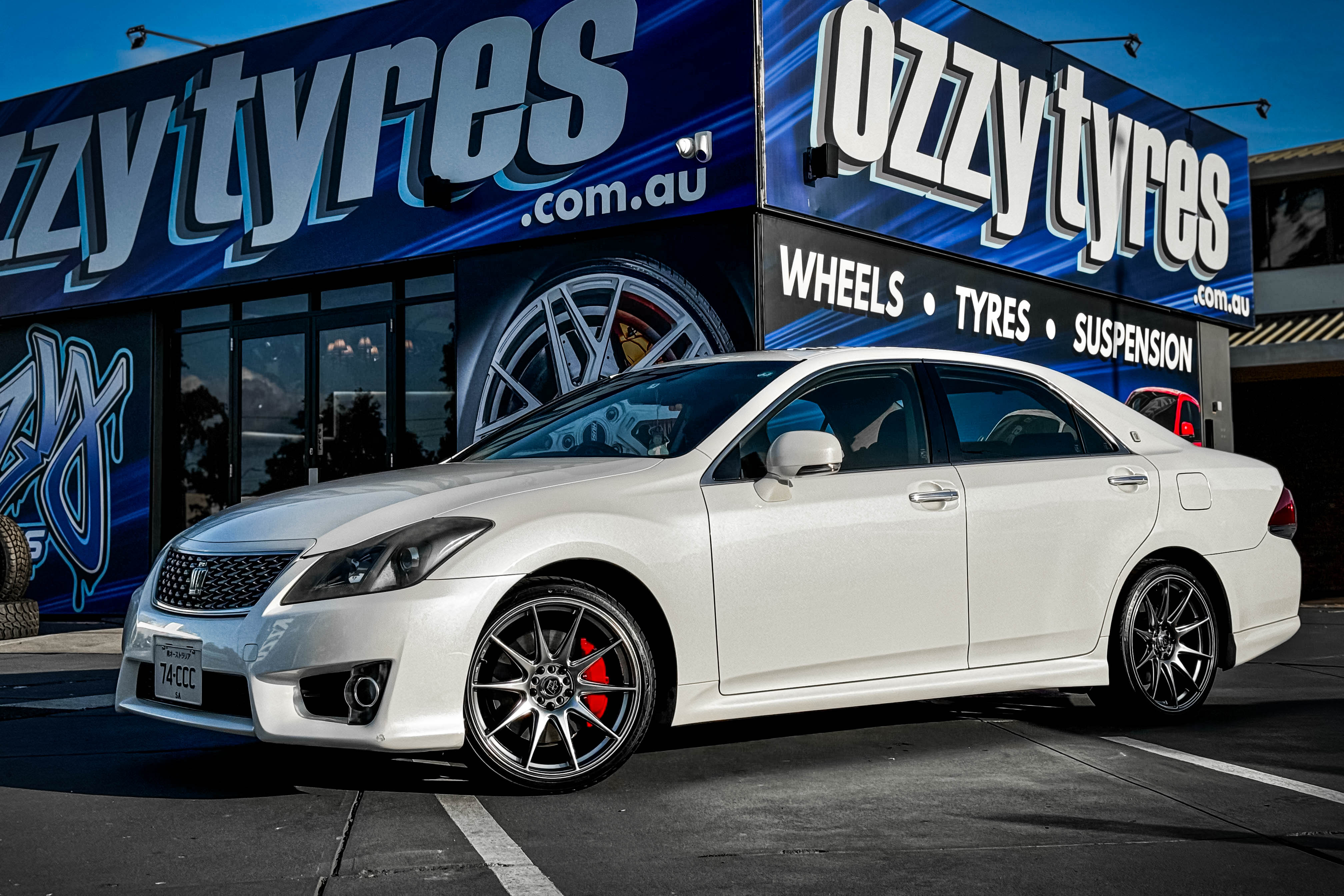 toyota crown athlete hussla 027 chromium wheel #16214