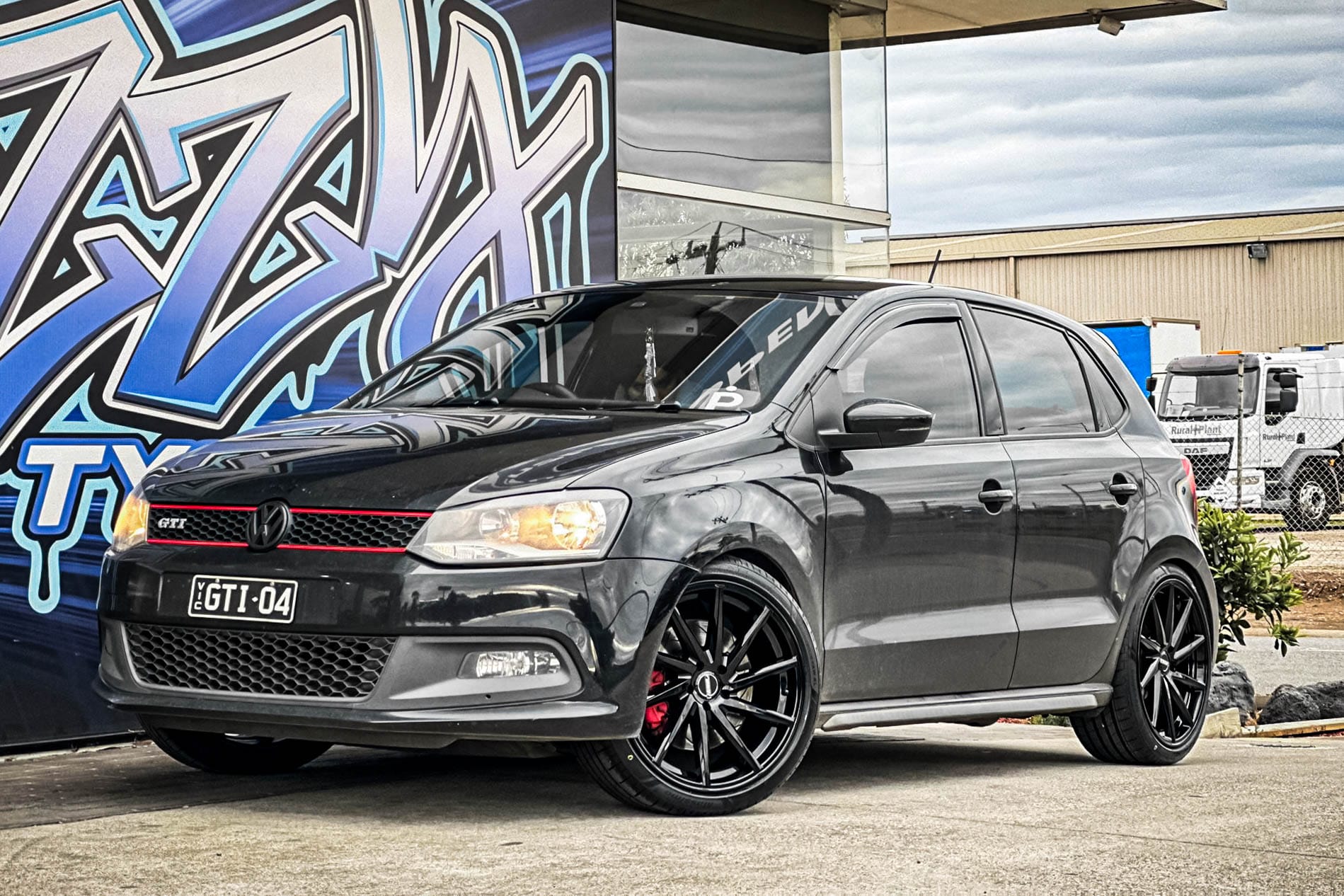 VOLKSWAGEN GOLF HUSSLA DIRECTIONAL GLOSS BLACK Wheel #16221