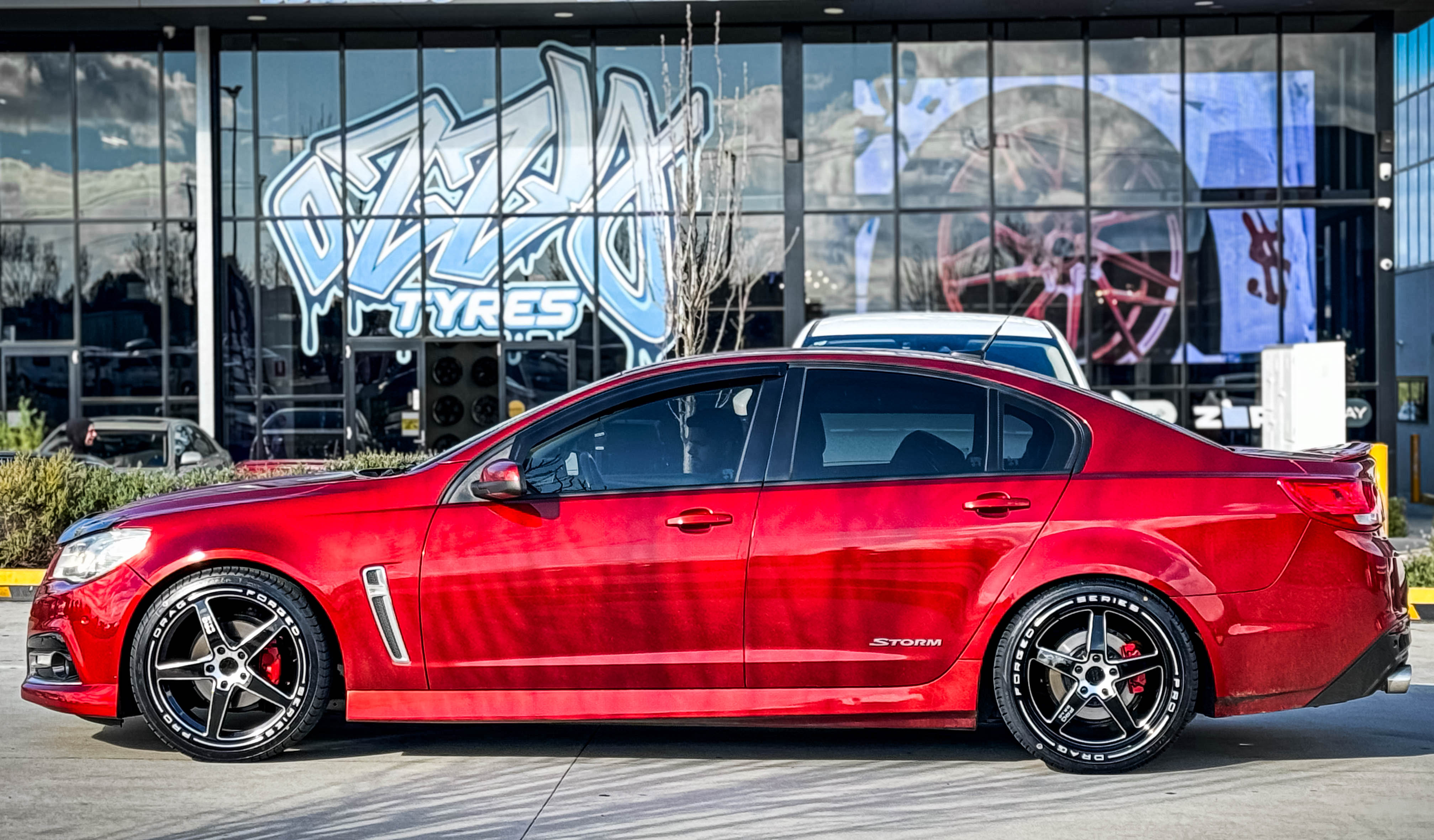 holden commodore pro drag pd1 black lip wheel #16329