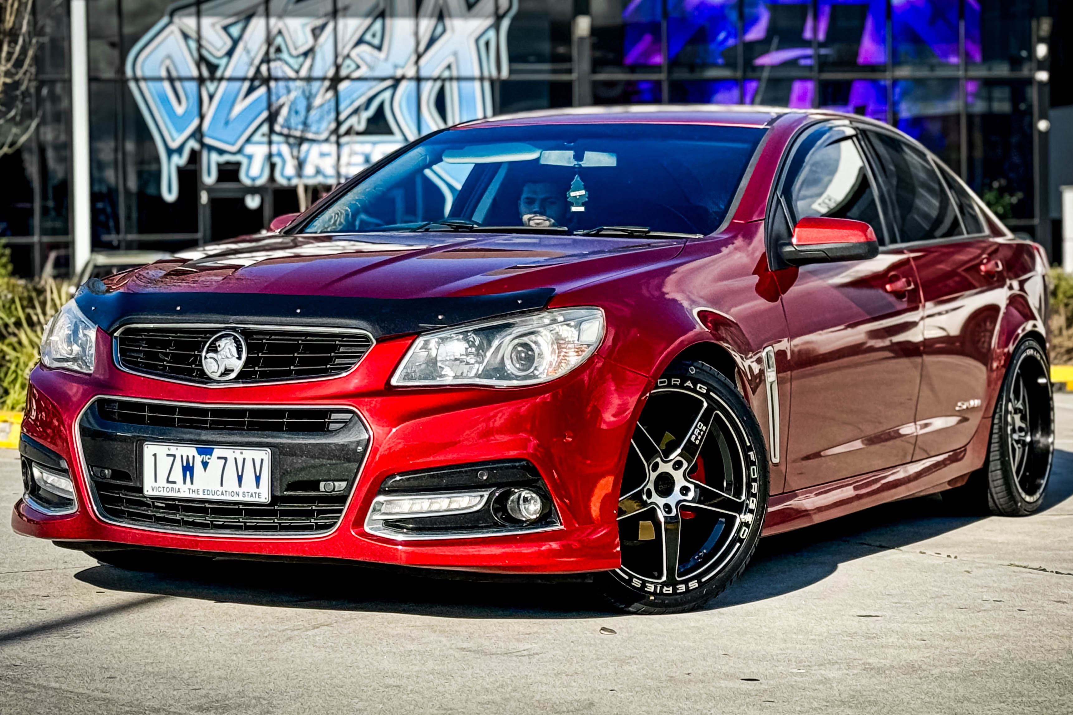 holden commodore pro drag pd1 black lip wheel #16329