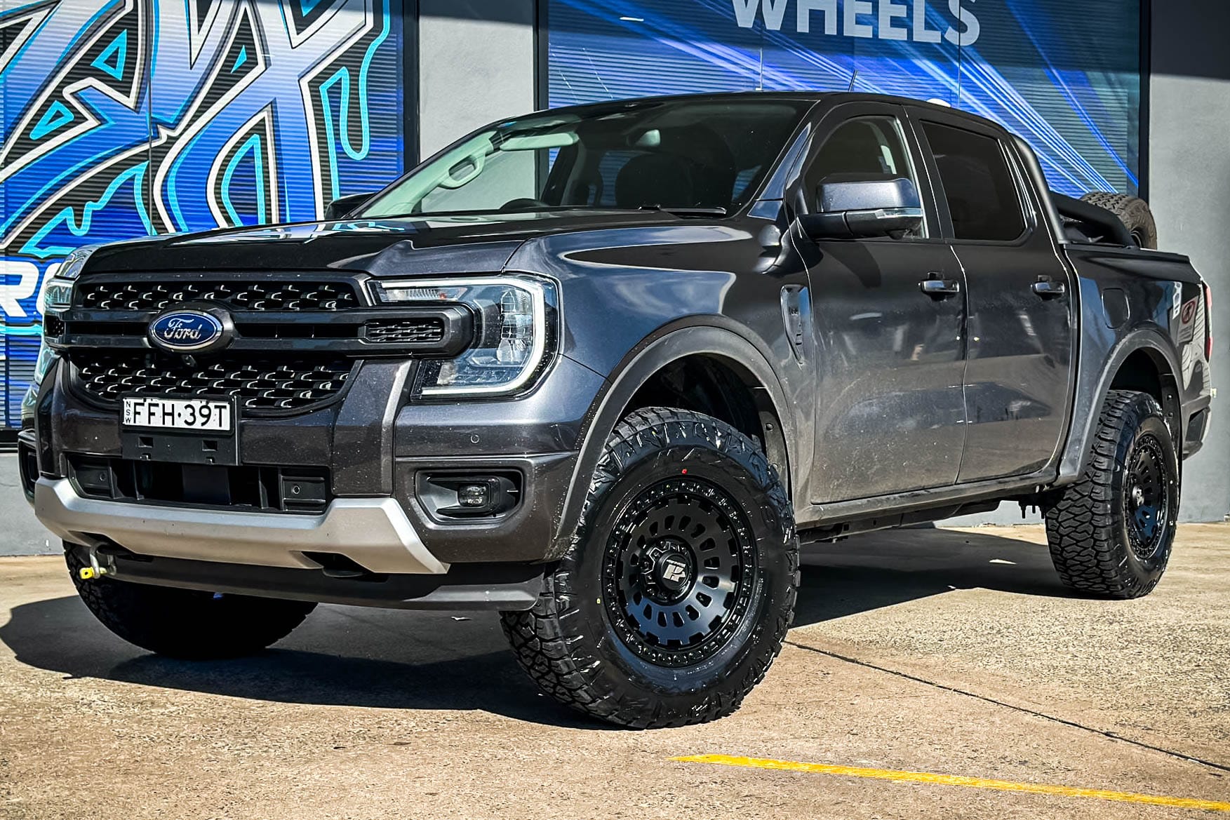 ford ranger hussla strikeforce matte black wheel #16362