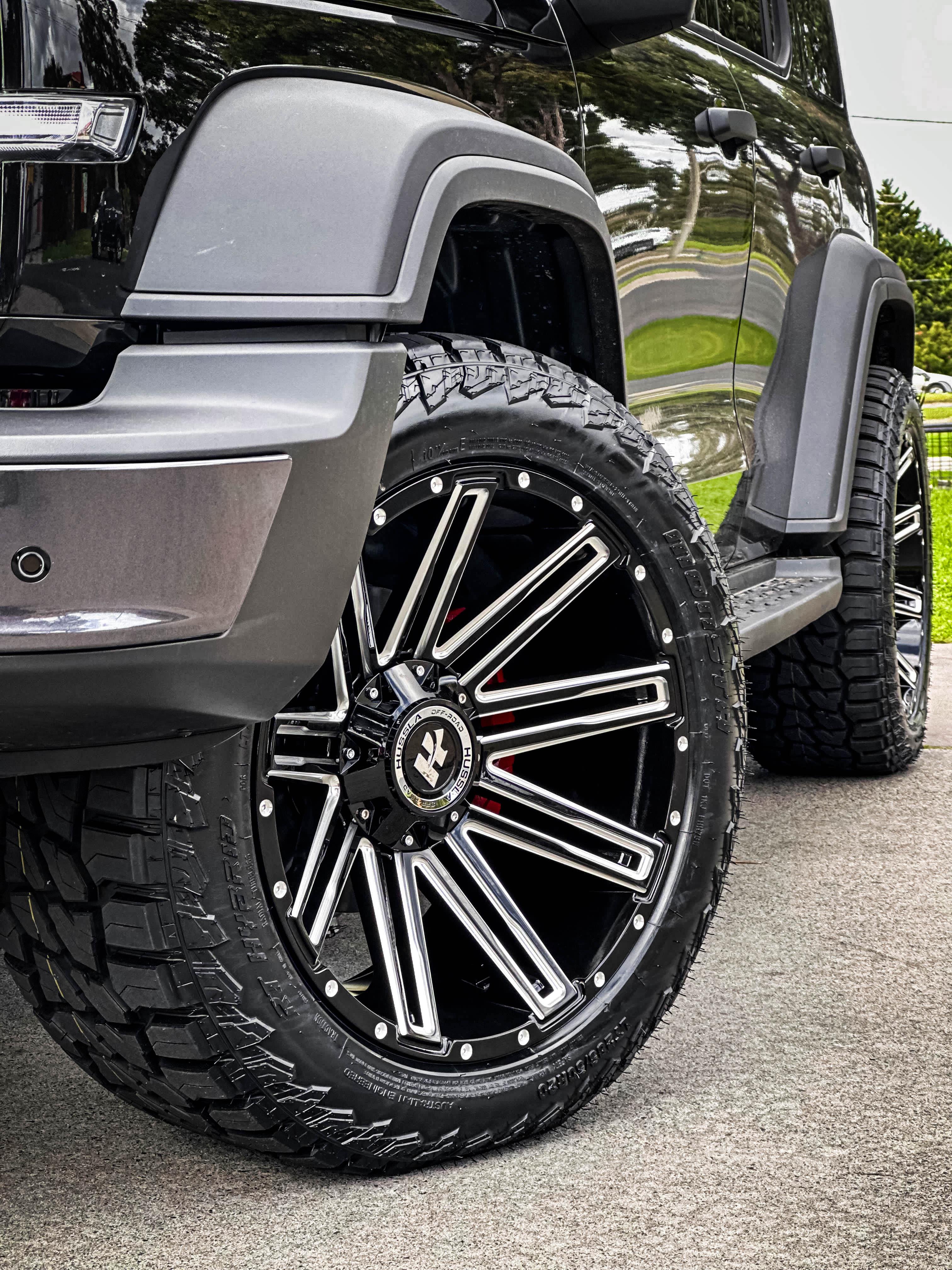 great wall tank 300 hussla gav gloss black milled spokes wheel #16425
