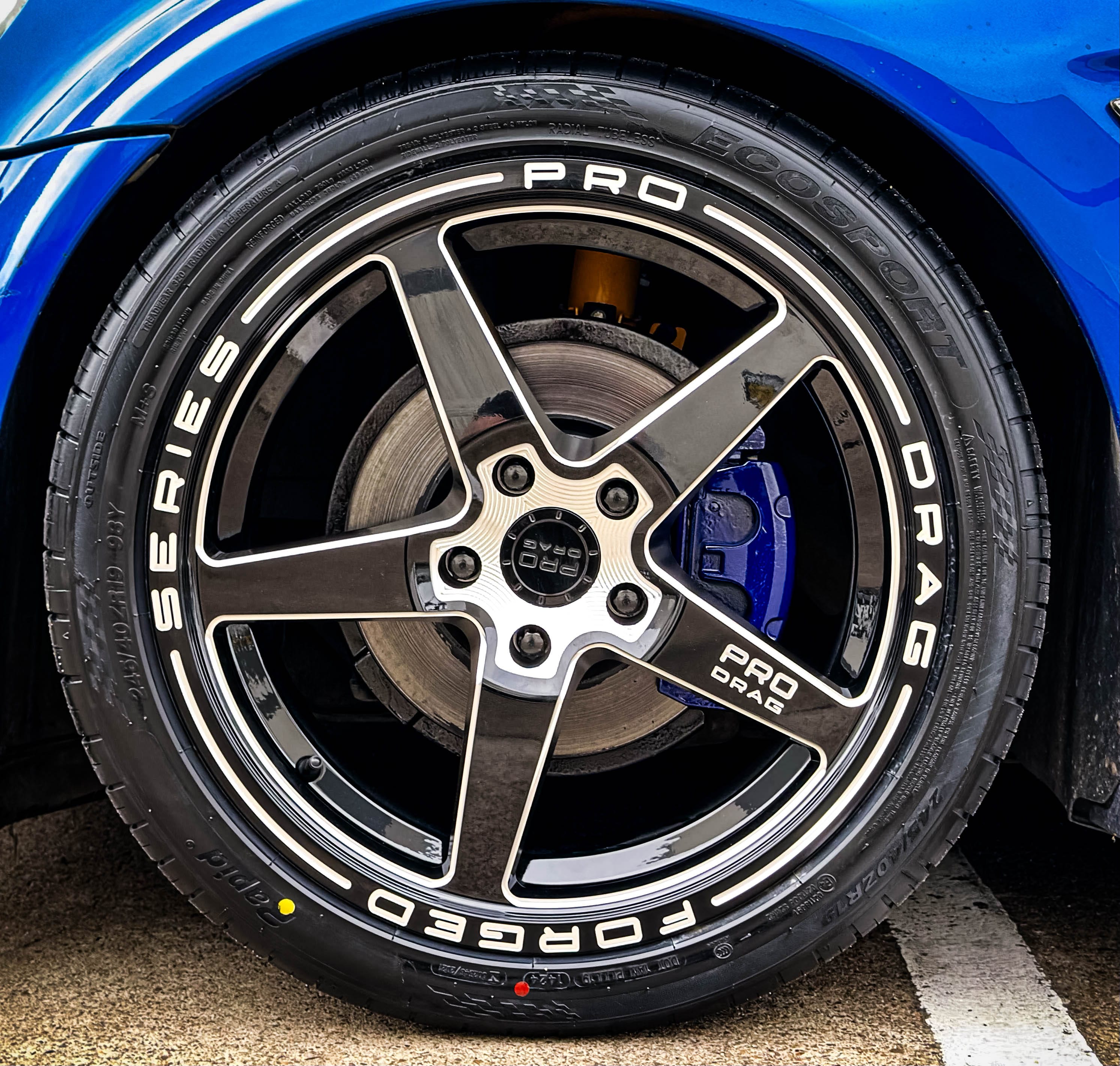 holden commodore ute pro drag pd1 black lip wheel #16428