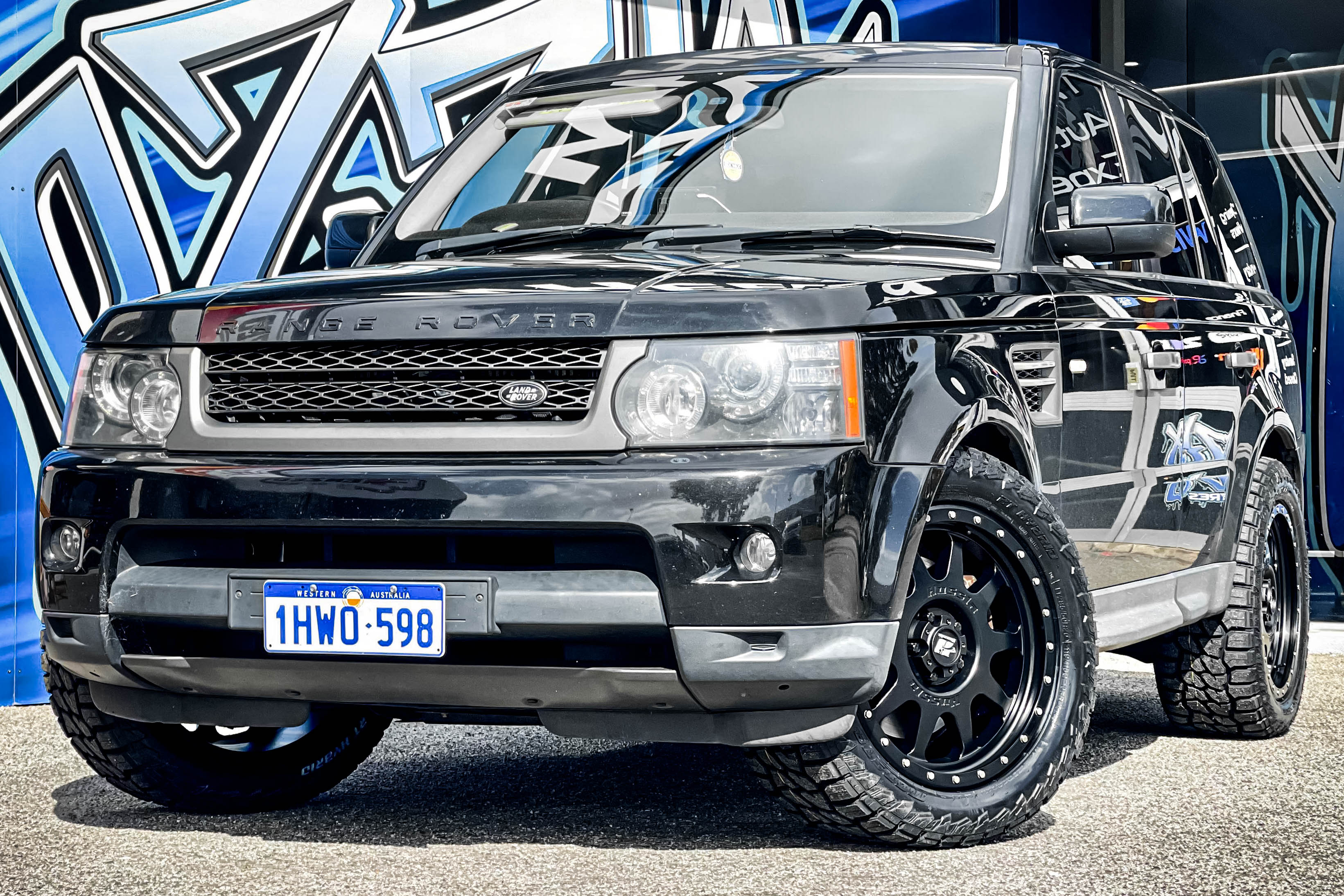 land rover range rover hussla raptor matte black wheel #16489