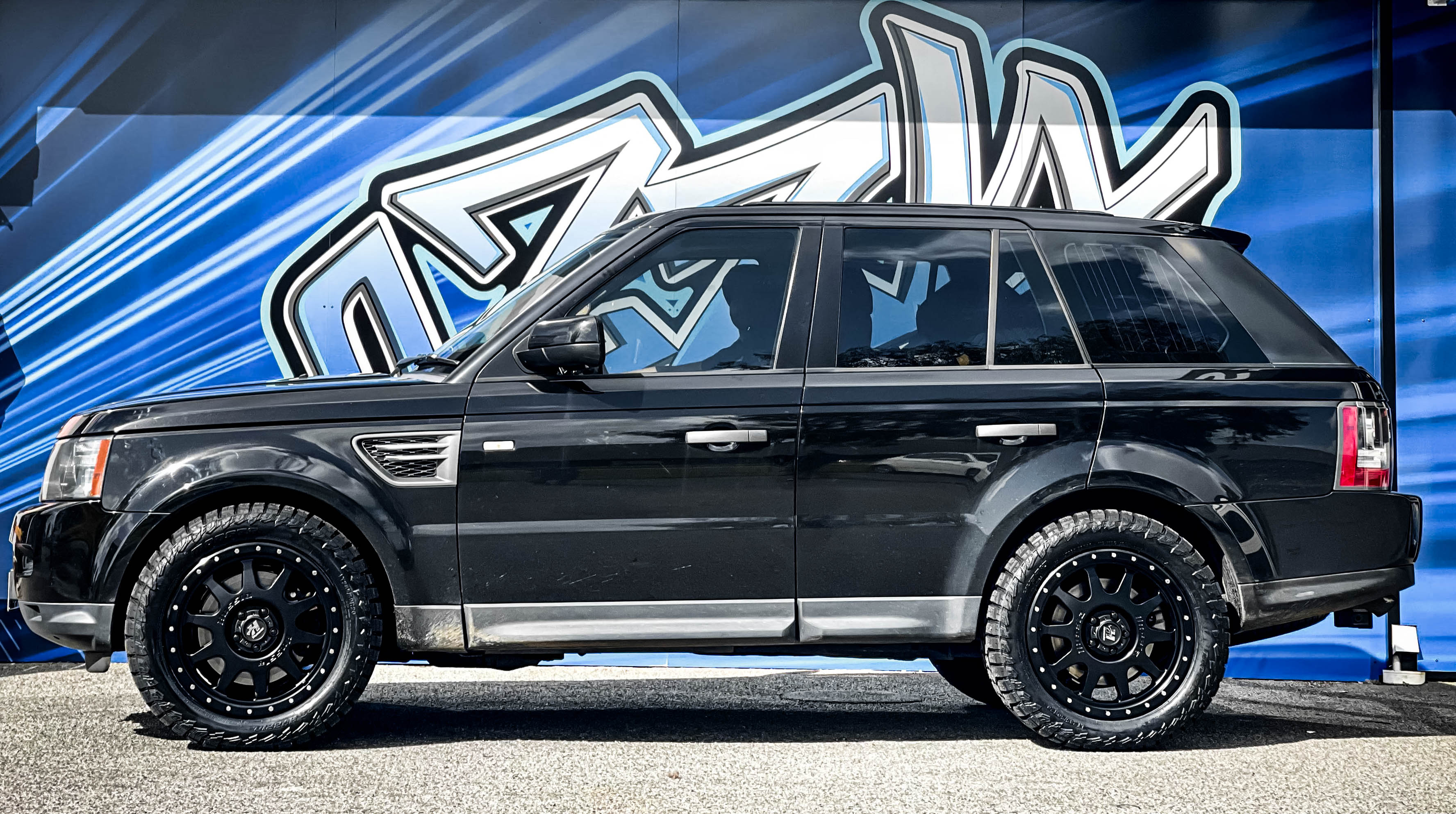 land rover range rover hussla raptor matte black wheel #16489