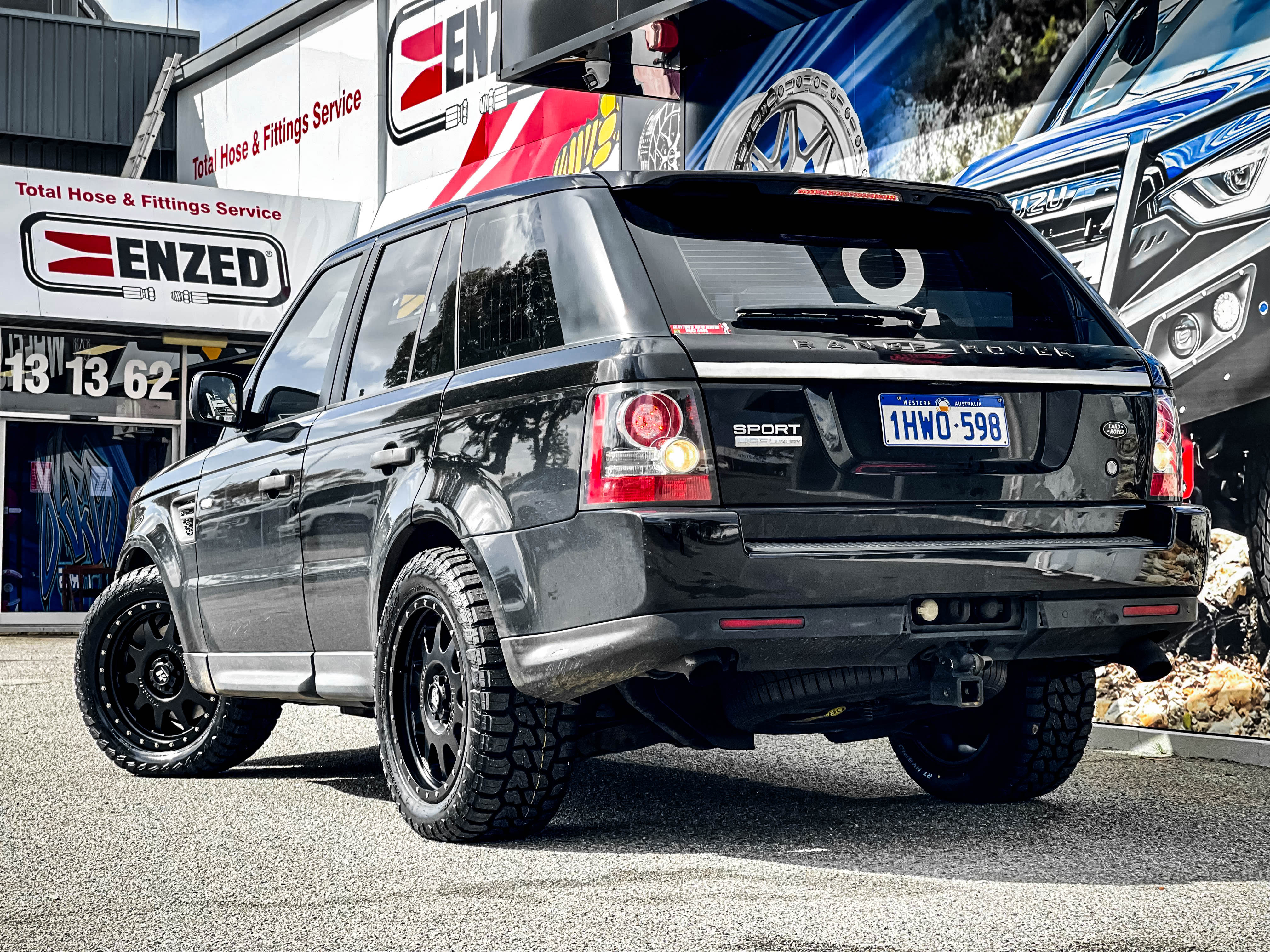 land rover range rover hussla raptor matte black wheel #16489