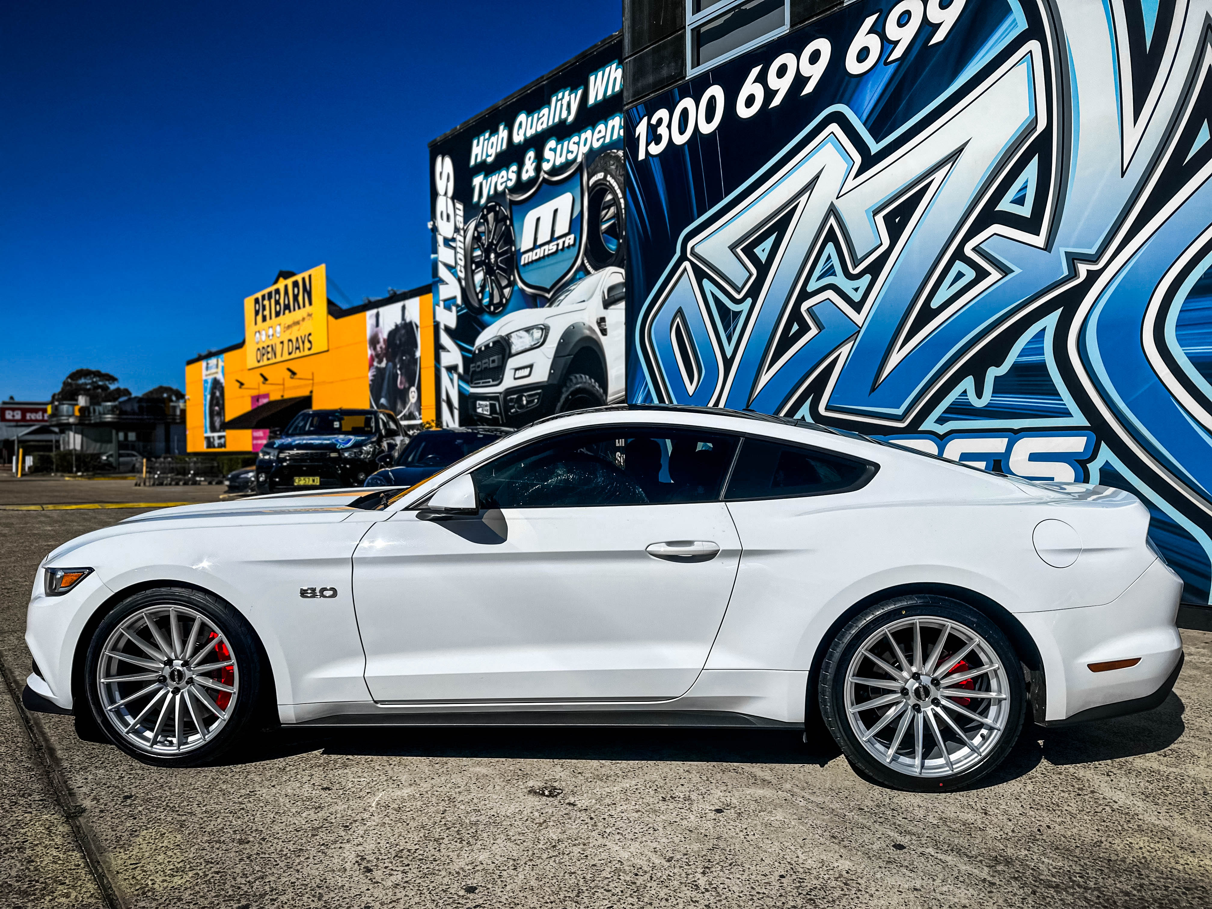 ford mustang hussla berlin bright silver wheel #16493