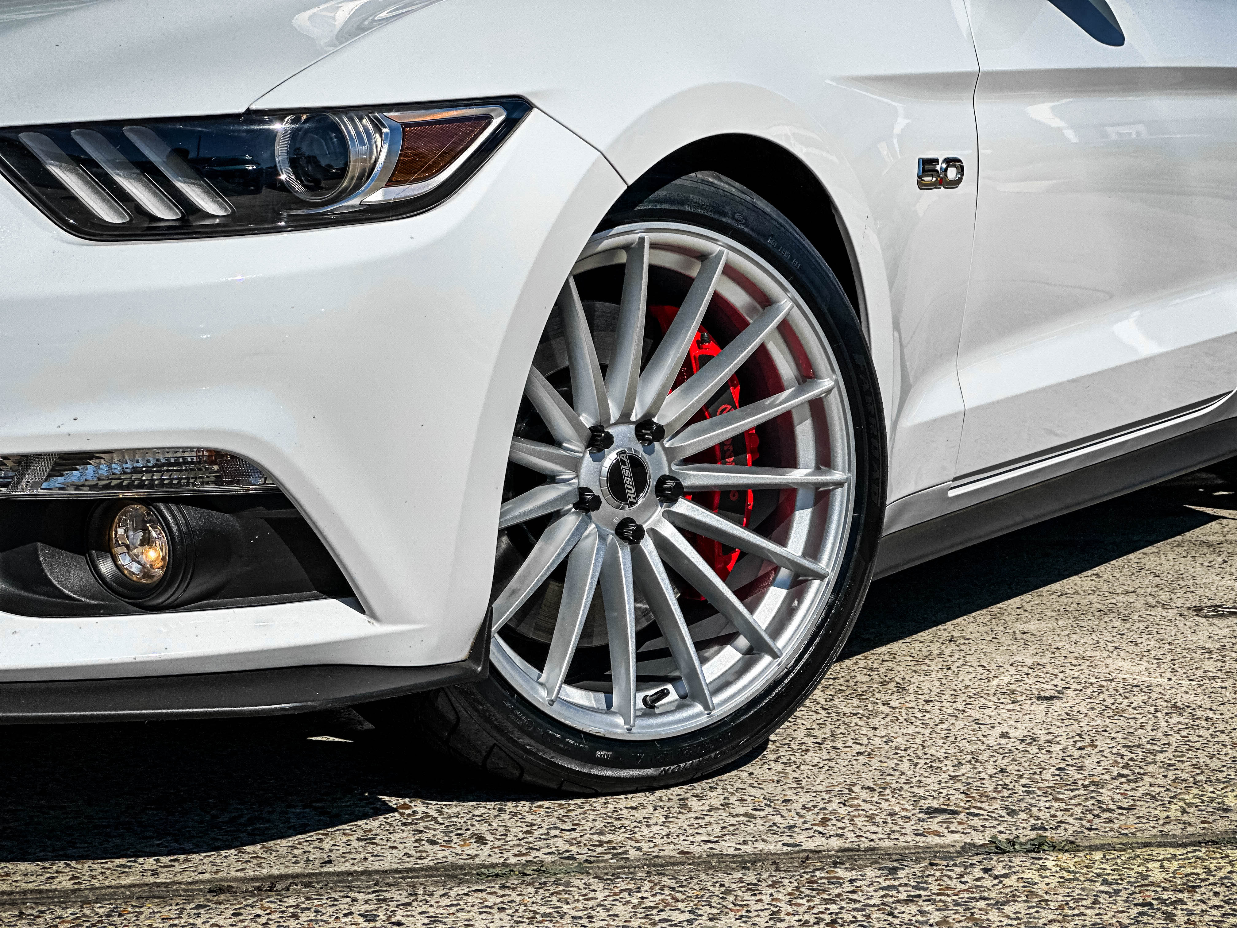 ford mustang hussla berlin bright silver wheel #16493