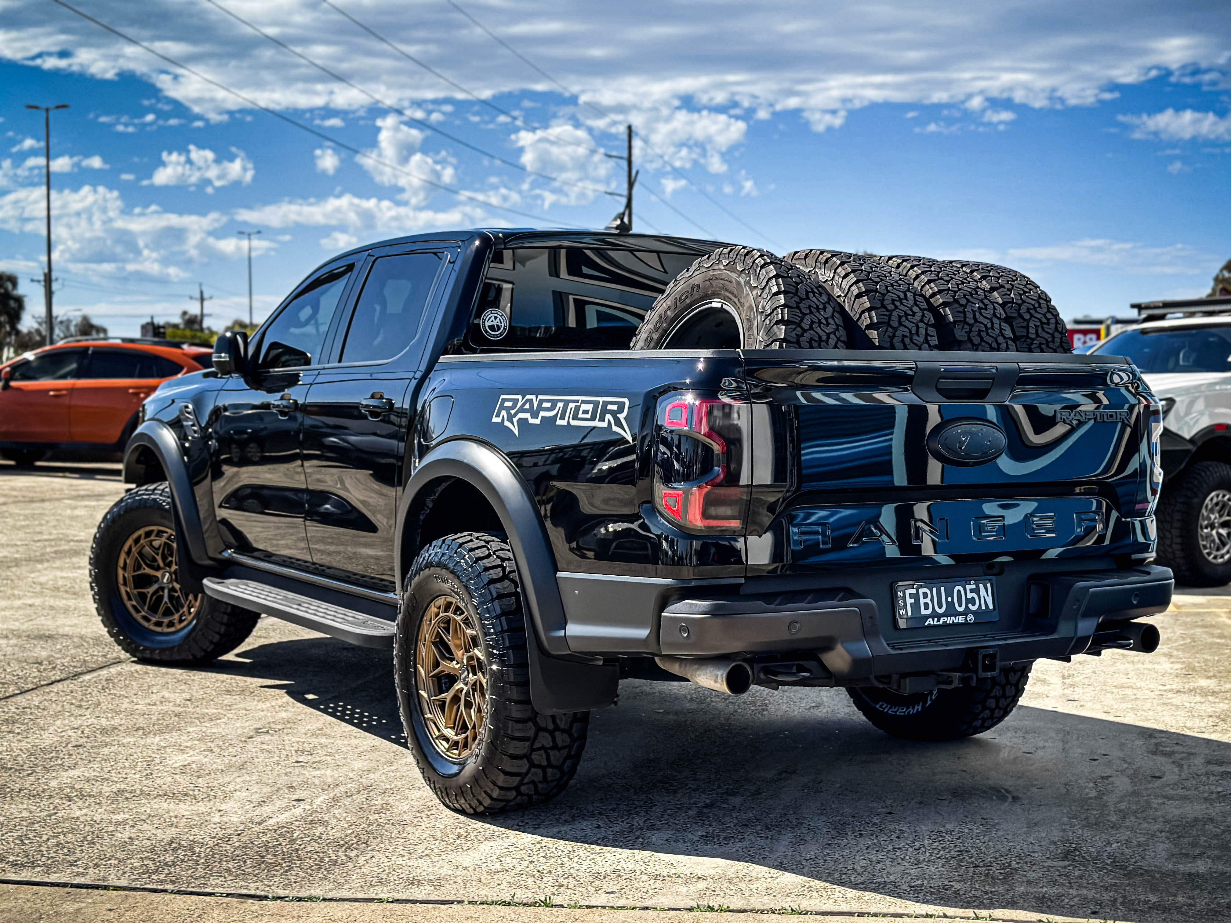ford ranger raptor hussla gunner copper bronze wheel #16509
